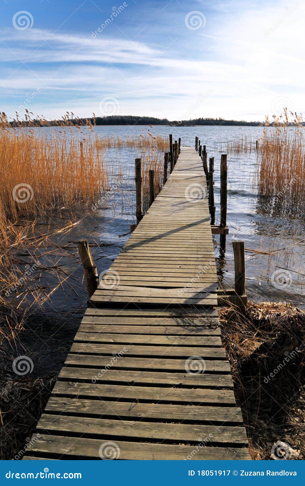 Pier and water stock image. Image of spring, boardwalk - 18051917