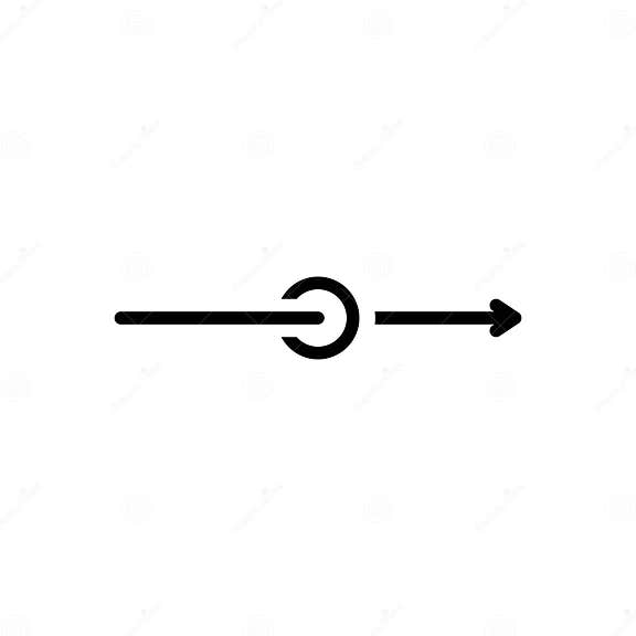 Black Line Icon for Pierce, Puncture and Orifice Stock Vector ...