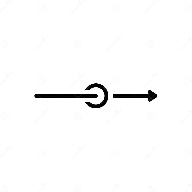 Black Line Icon for Pierce, Puncture and Orifice Stock Vector ...