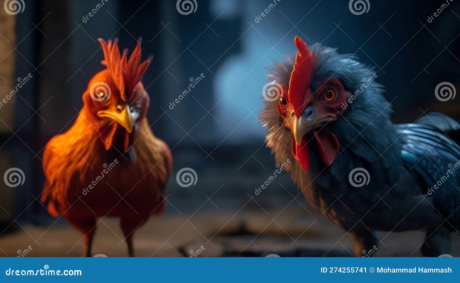 Piercing Chicken Stare, Made with Generative AI Stock Illustration ...