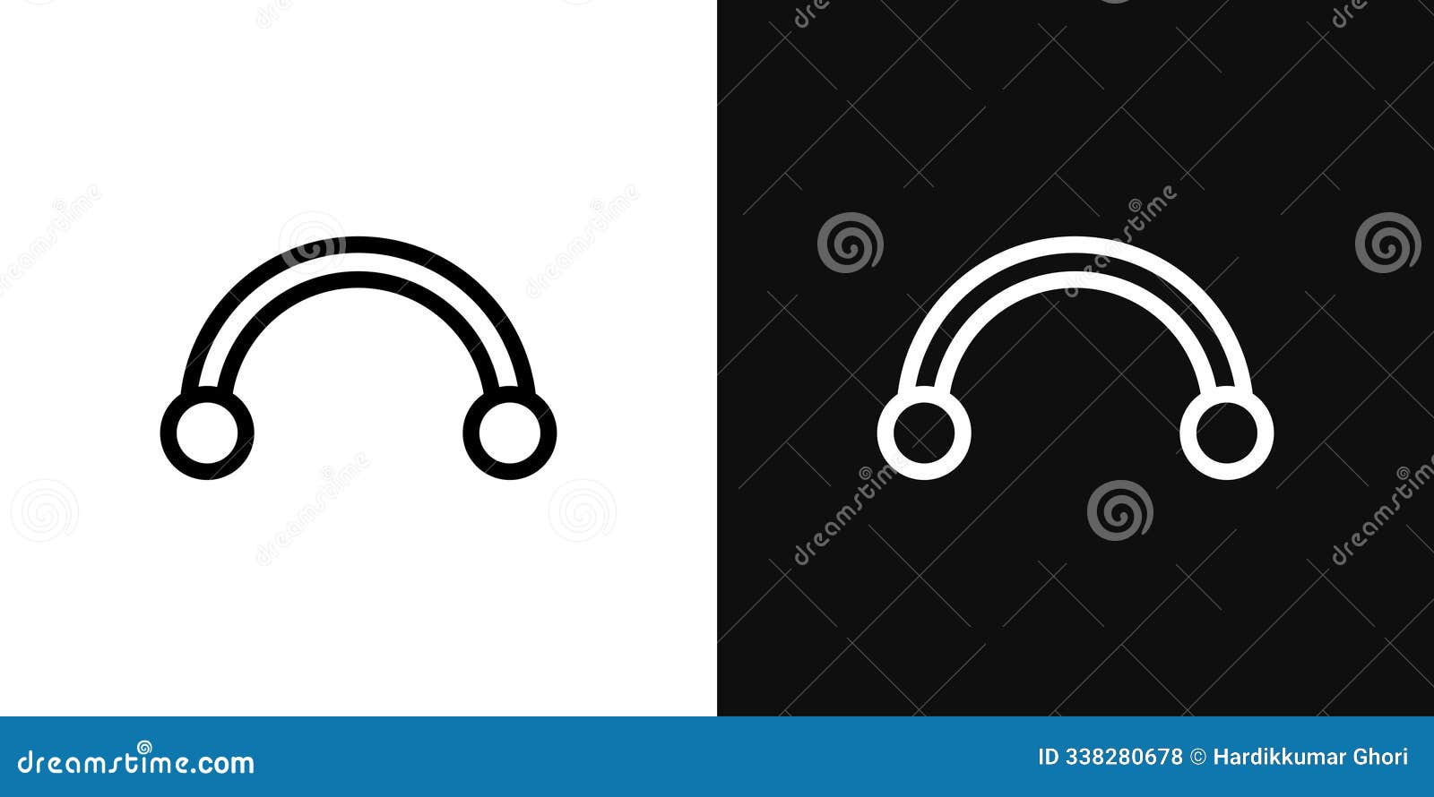 Piercing Icon Set. Ear Pierce Vector Symbol. Solid Metallic Curve ...