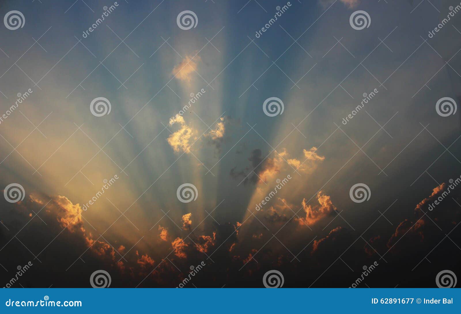 Piercing Light Rays through Clouds Stock Image - Image of effect ...