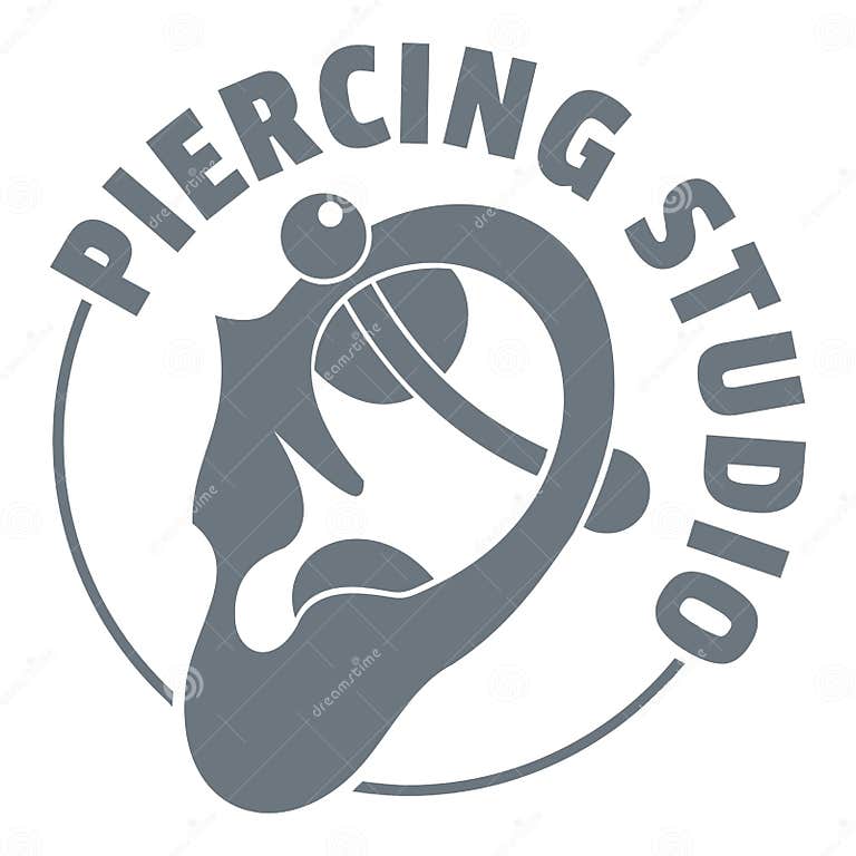 Piercing Logo, Simple Gray Style Stock Vector - Illustration of design ...