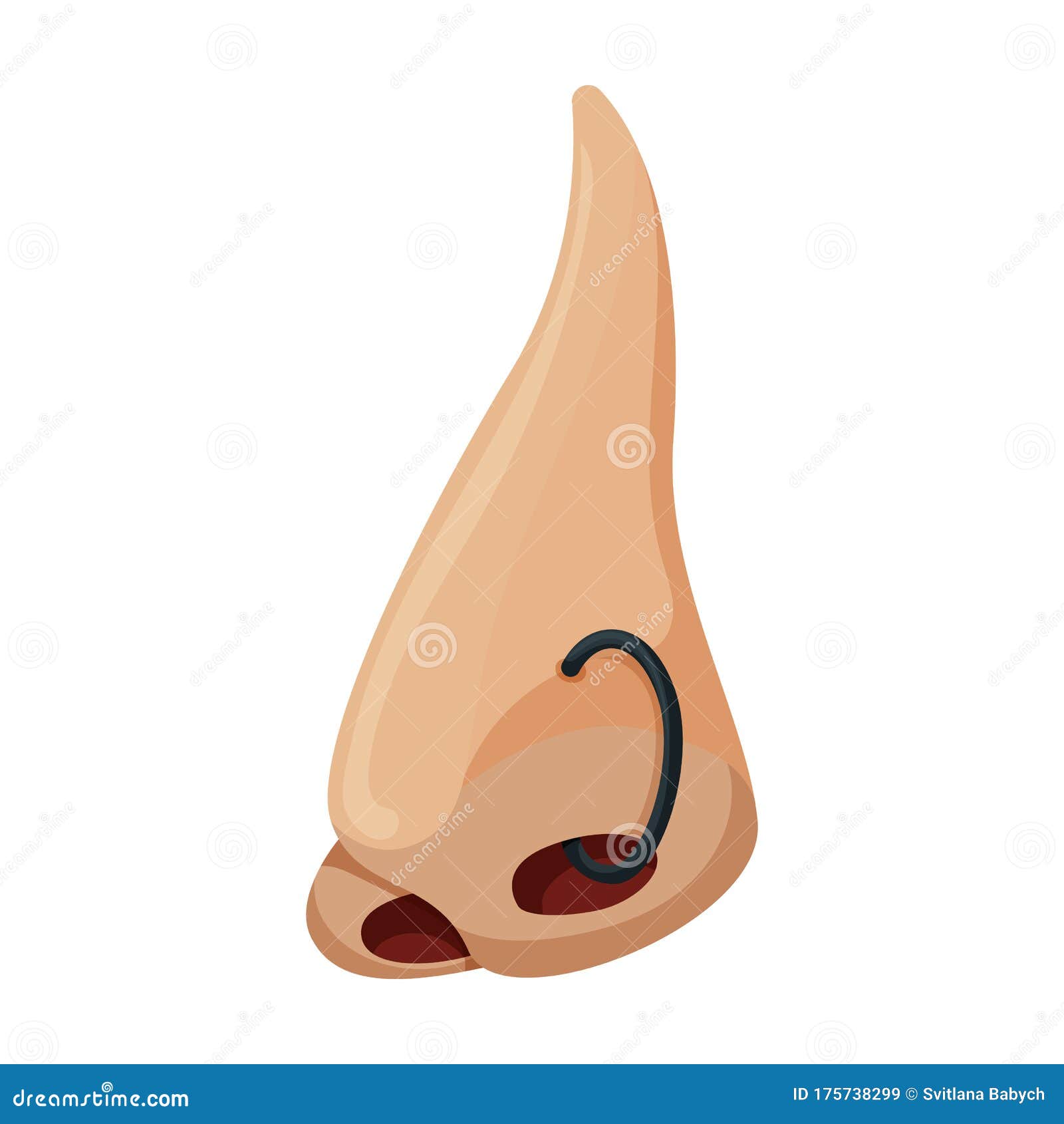 Piercing of Nose Vector Icon.Cartoon Vector Icon Isolated on White ... Piercing of Nose Vector Icon.Cartoon Vector Icon Isolated on White ...