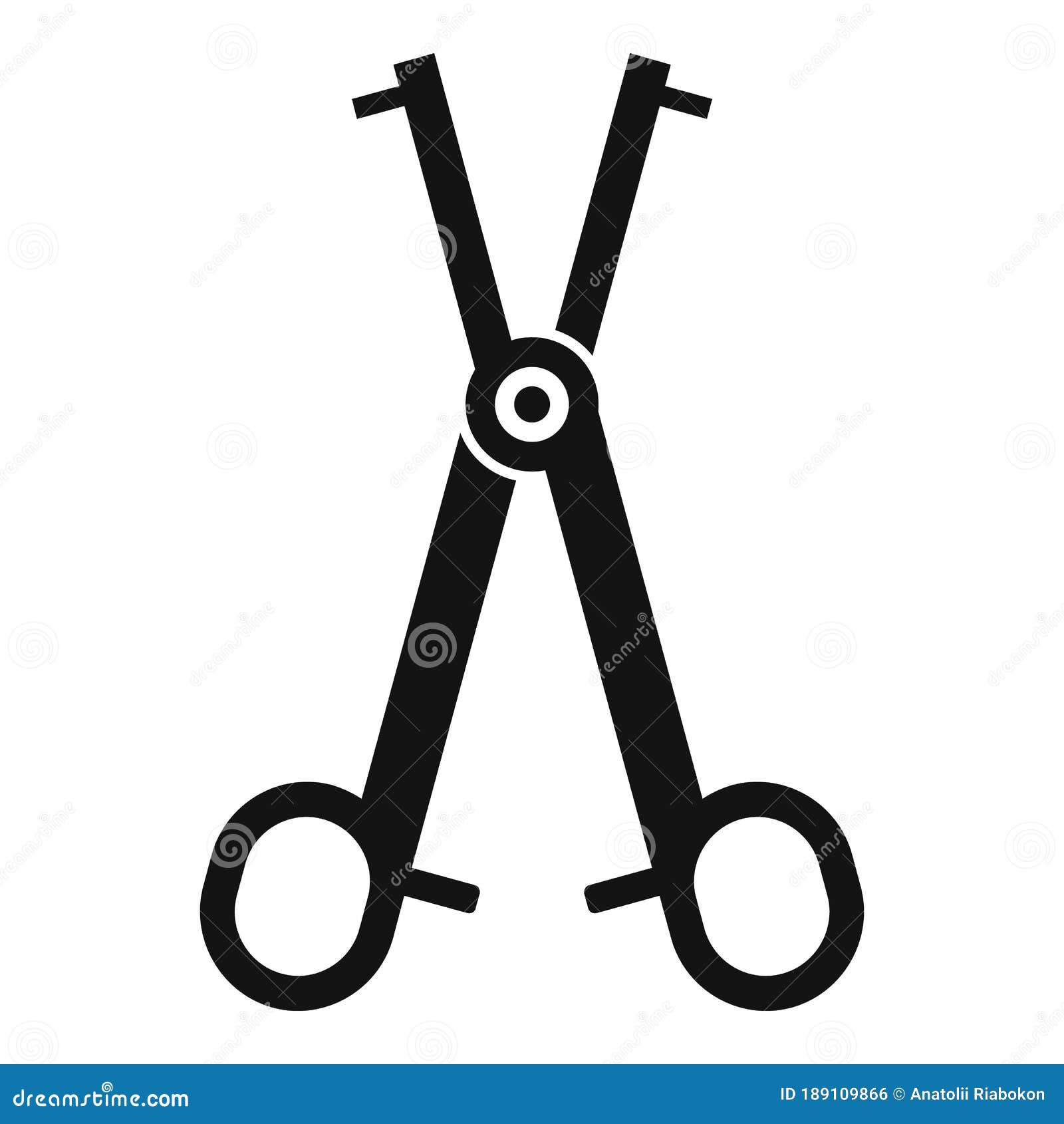 Piercing Scissors Icon, Simple Style Stock Vector - Illustration of ...