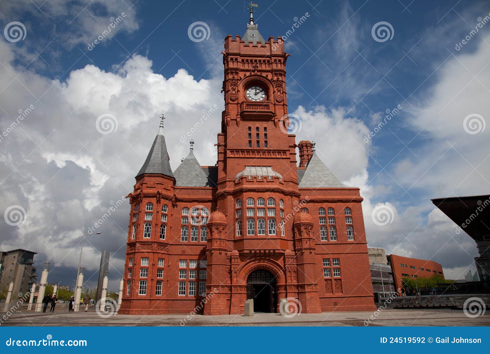 Pierhead Building stock photo. Image of wales, stormy - 24519592