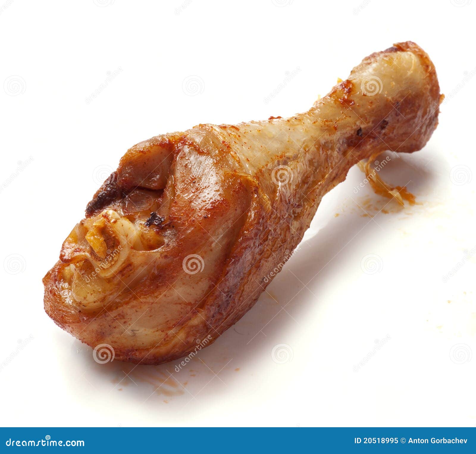 Pierna de pollo imagen de archivo. Imagen de frito, aislado - 20518995