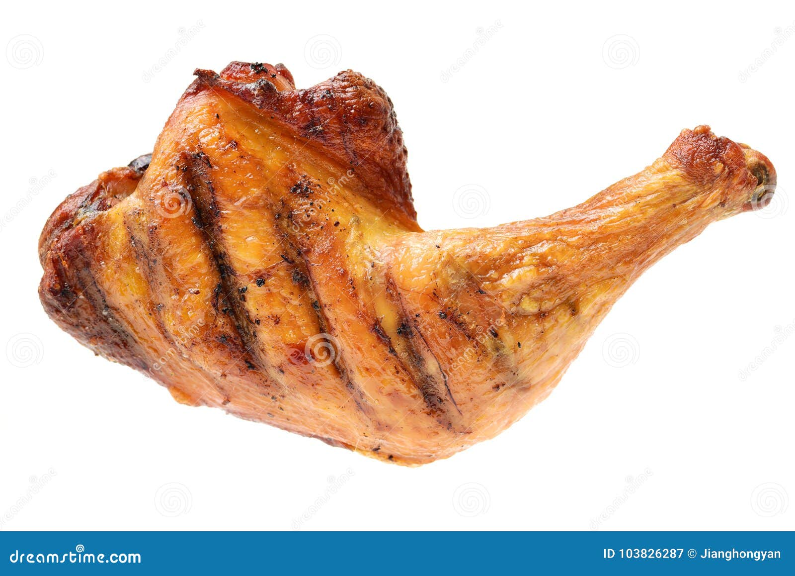 Pierna De Pollo Asada a La Parilla Imagen de archivo - Imagen de ...