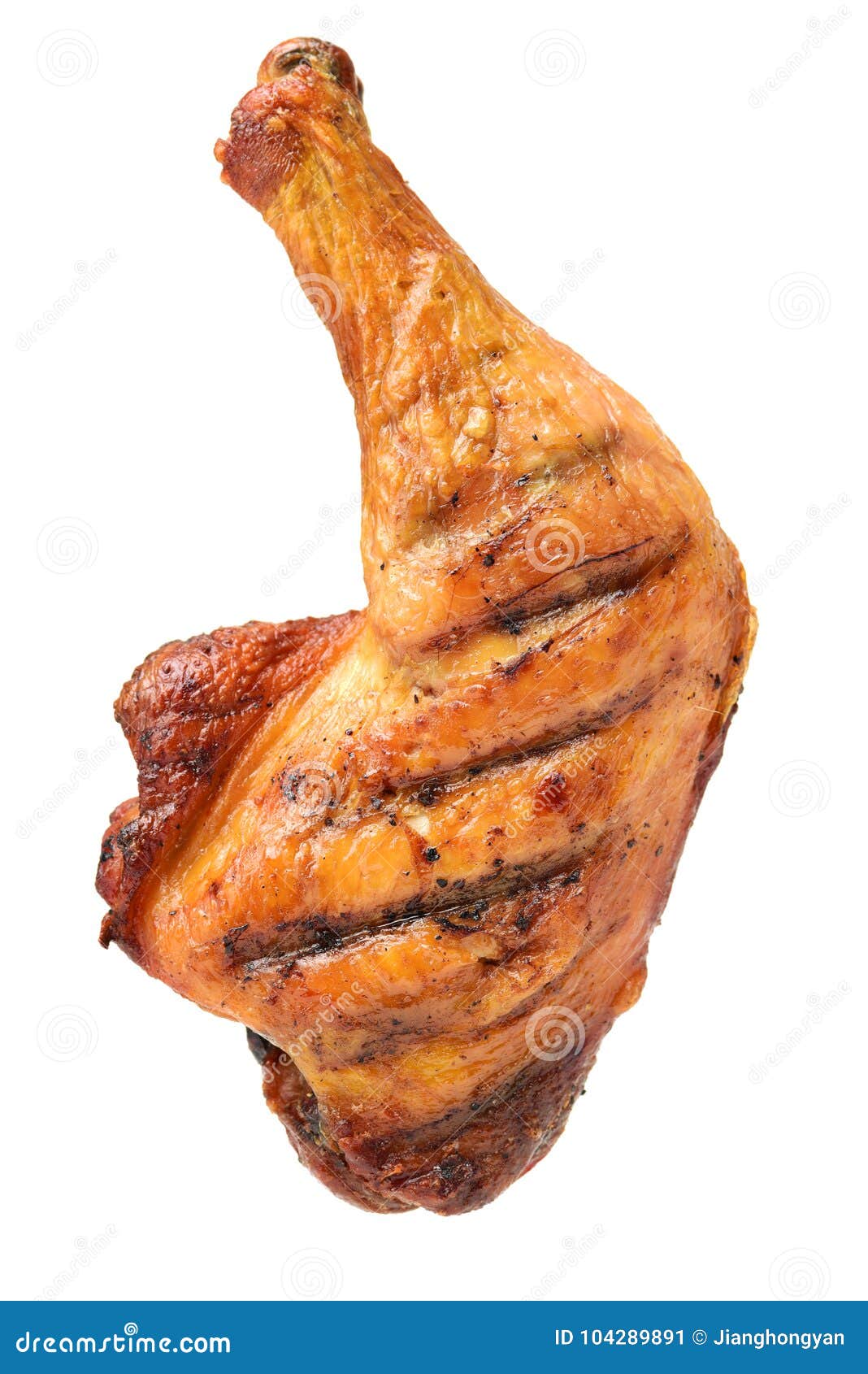 Pierna De Pollo Asada a La Parilla Imagen de archivo - Imagen de pollo ...