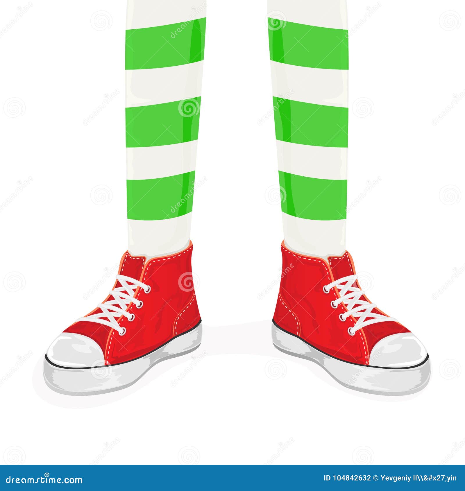 Piernas Del Duende En Botas Rojas Ilustración del Vector - Ilustración ...