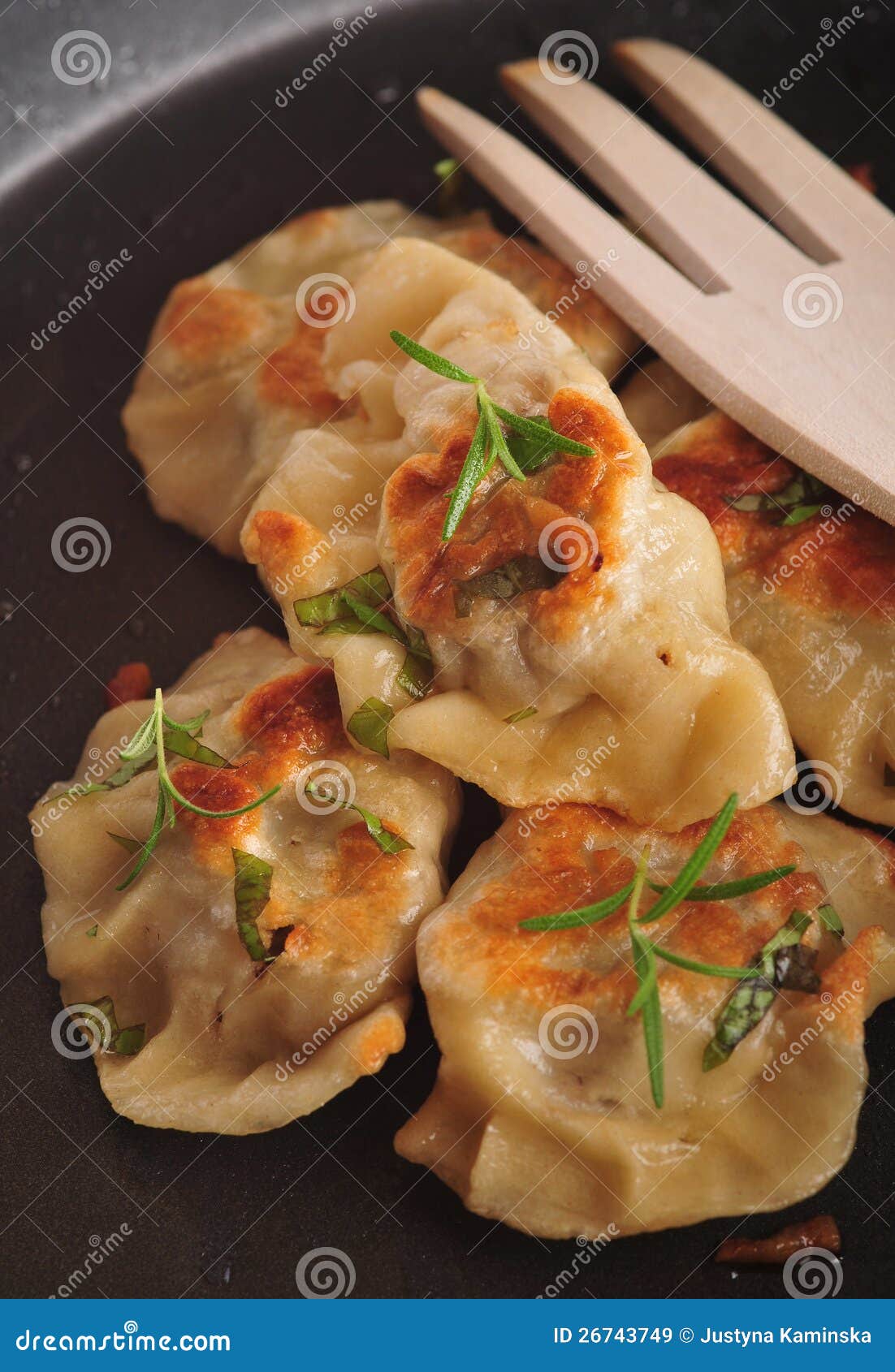 Pierogi (dumplings) stock image. Image of pierogi, herbs - 26743749