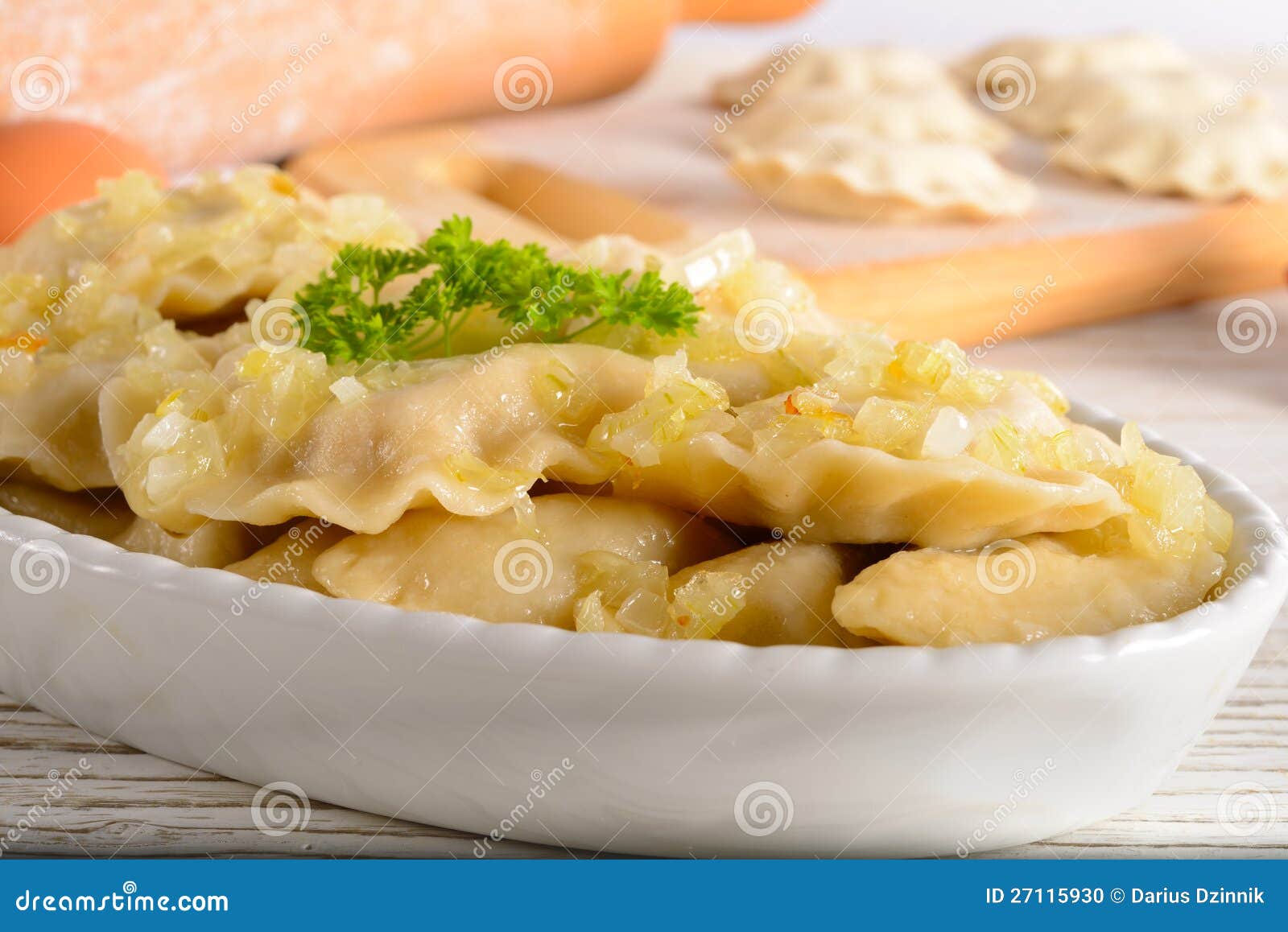 Pierogi.Polish dish stock photo. Image of fried, baked - 27115930
