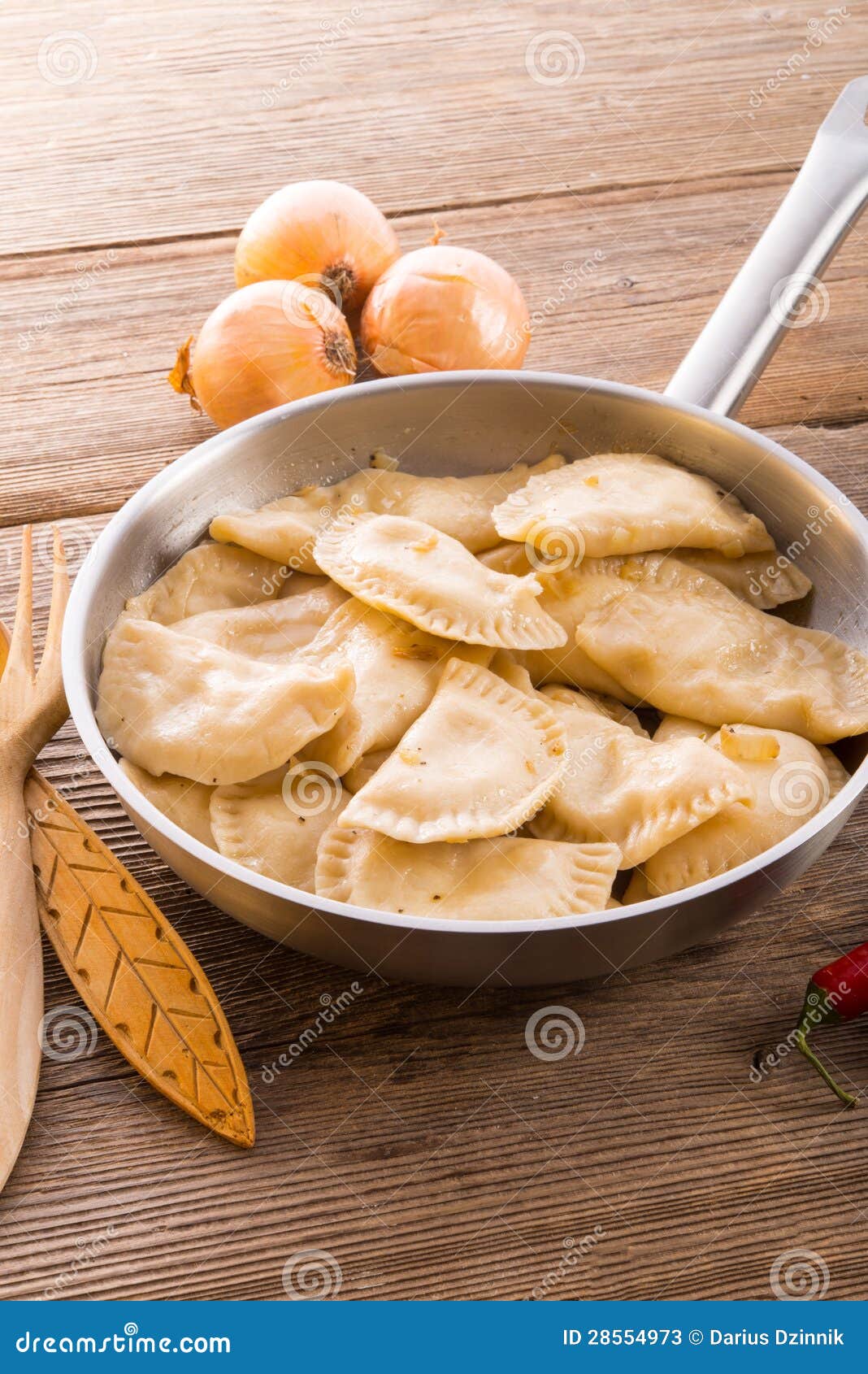 Pierogi.Polish dish stock image. Image of close, onion - 28554973
