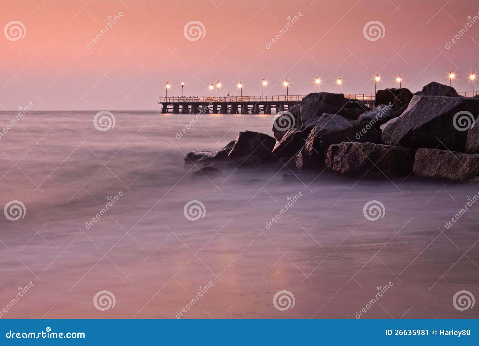 Pierr in the morning stock image. Image of beach, nature - 26635981