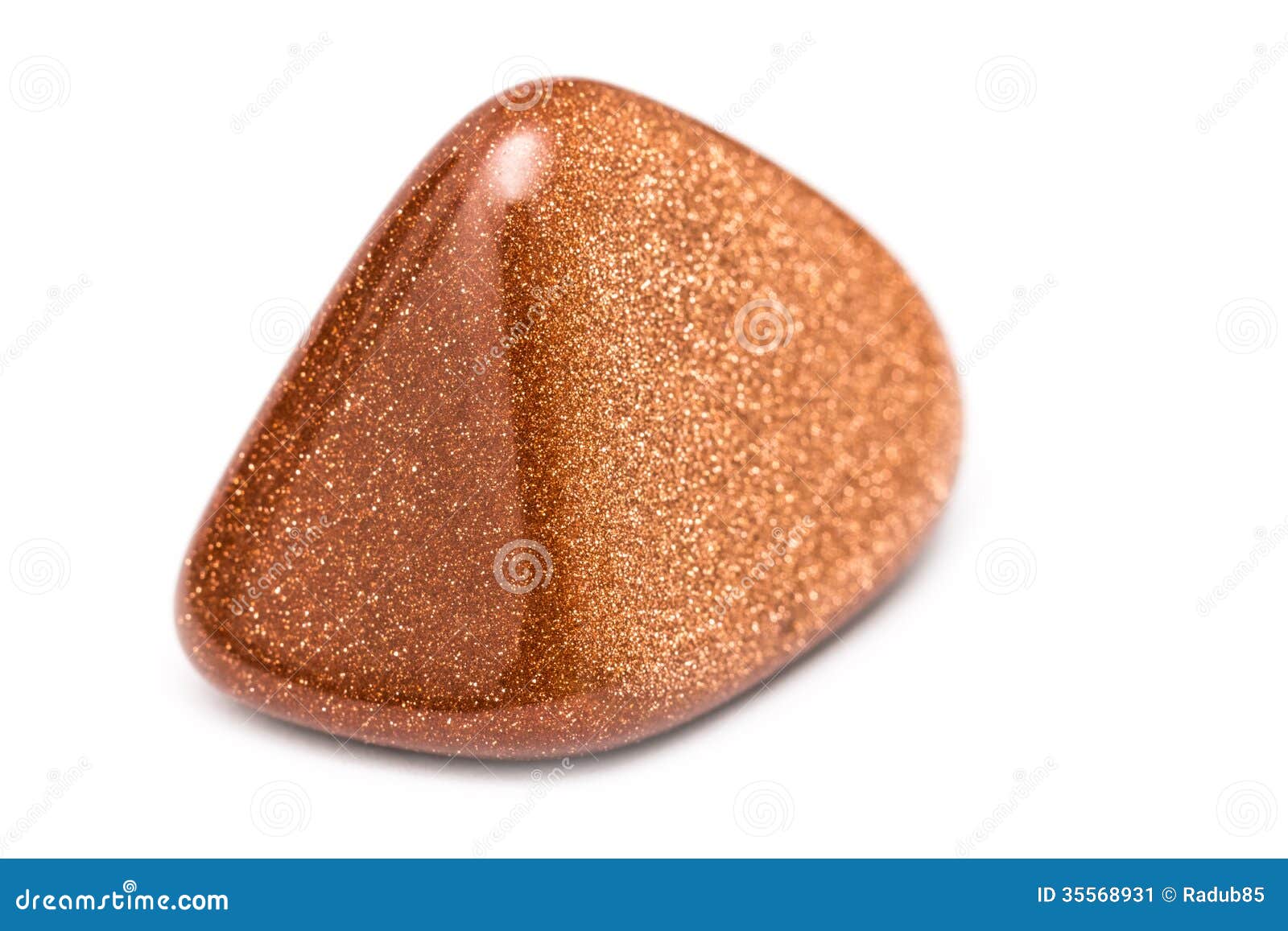 Pierre Brillante Naturelle De Brown D'isolement Image stock - Image ...