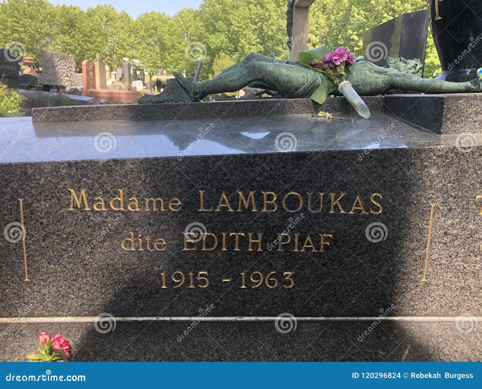 Pierre Tombale Du ` S D'Edith Piaf, Paris Image stock éditorial - Image ...