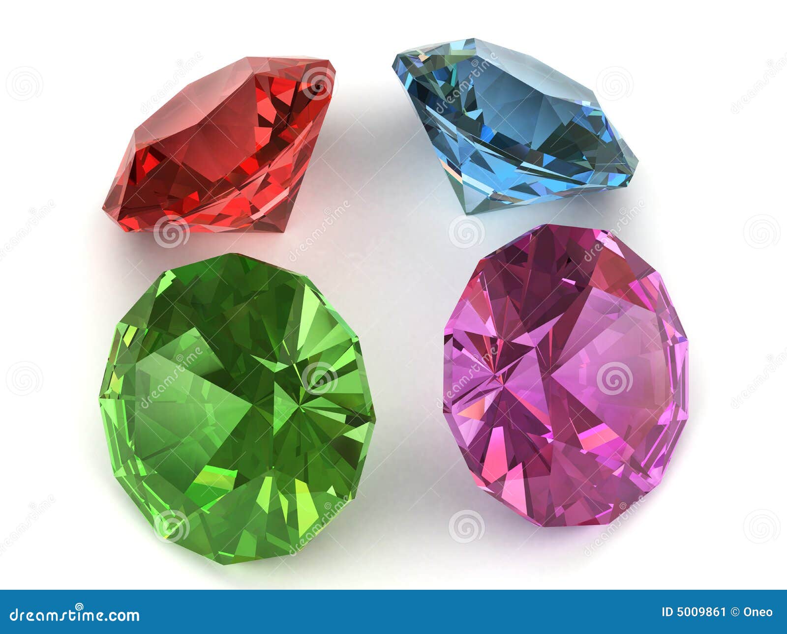 Pierres Gemmes Multicolores Illustration Stock - Illustration du bijou ...