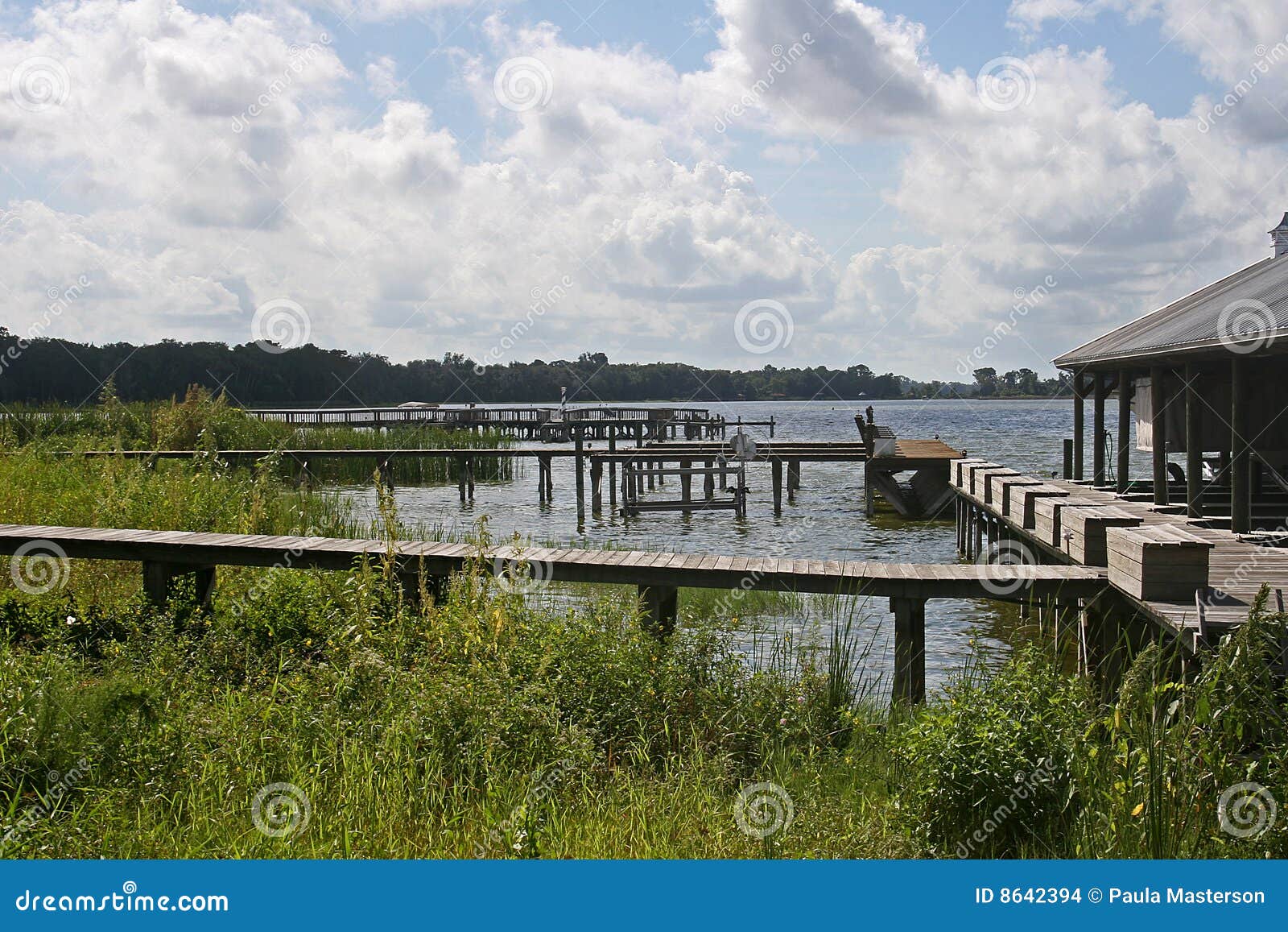 Piers on lakeside stock photo. Image of details, lake - 8642394