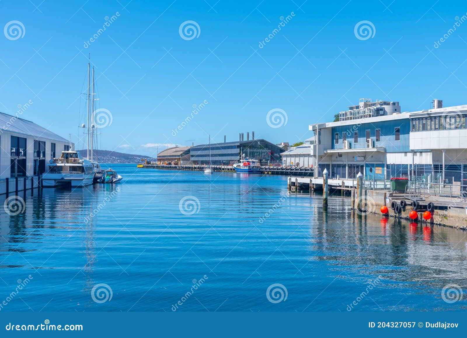 Piers in the Port of Hobart in Australia Editorial Photography - Image ...