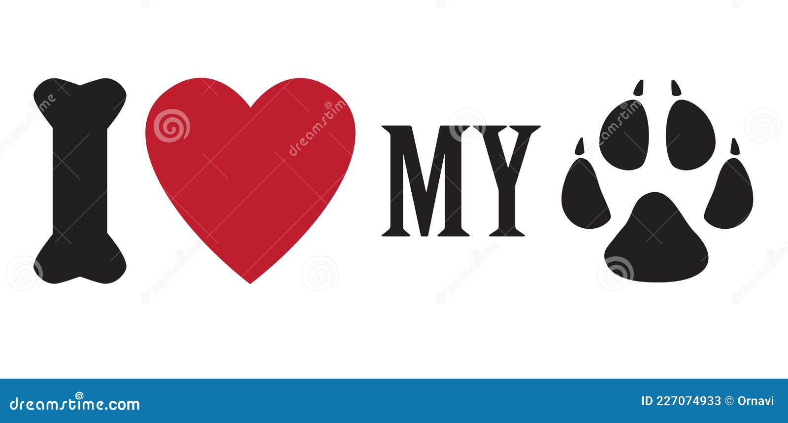 Dog Track - Animal Footprint, Black and White Vector Illustration. I ...