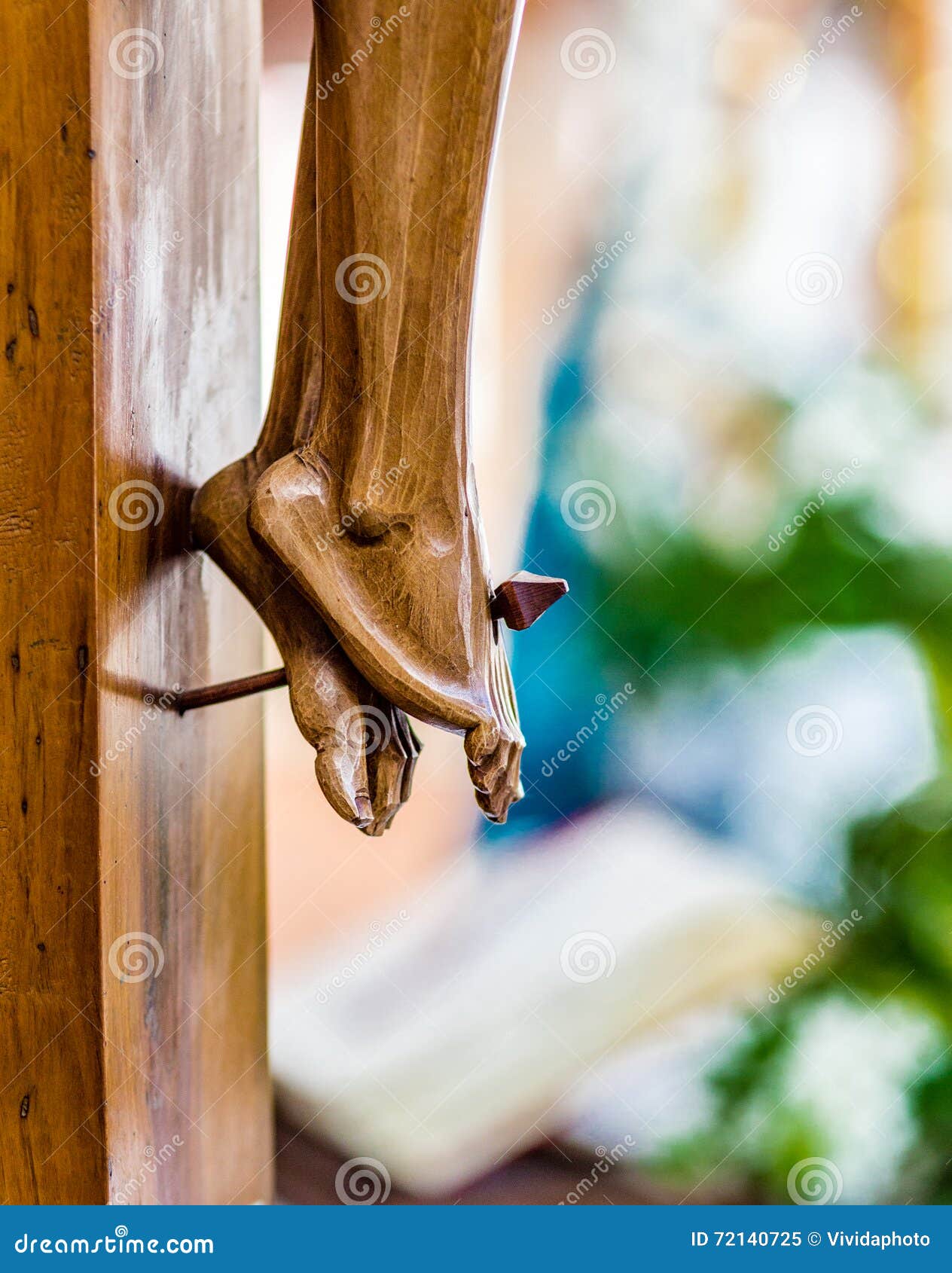 Pies clavados de Jesús imagen de archivo. Imagen de cruz - 72140725