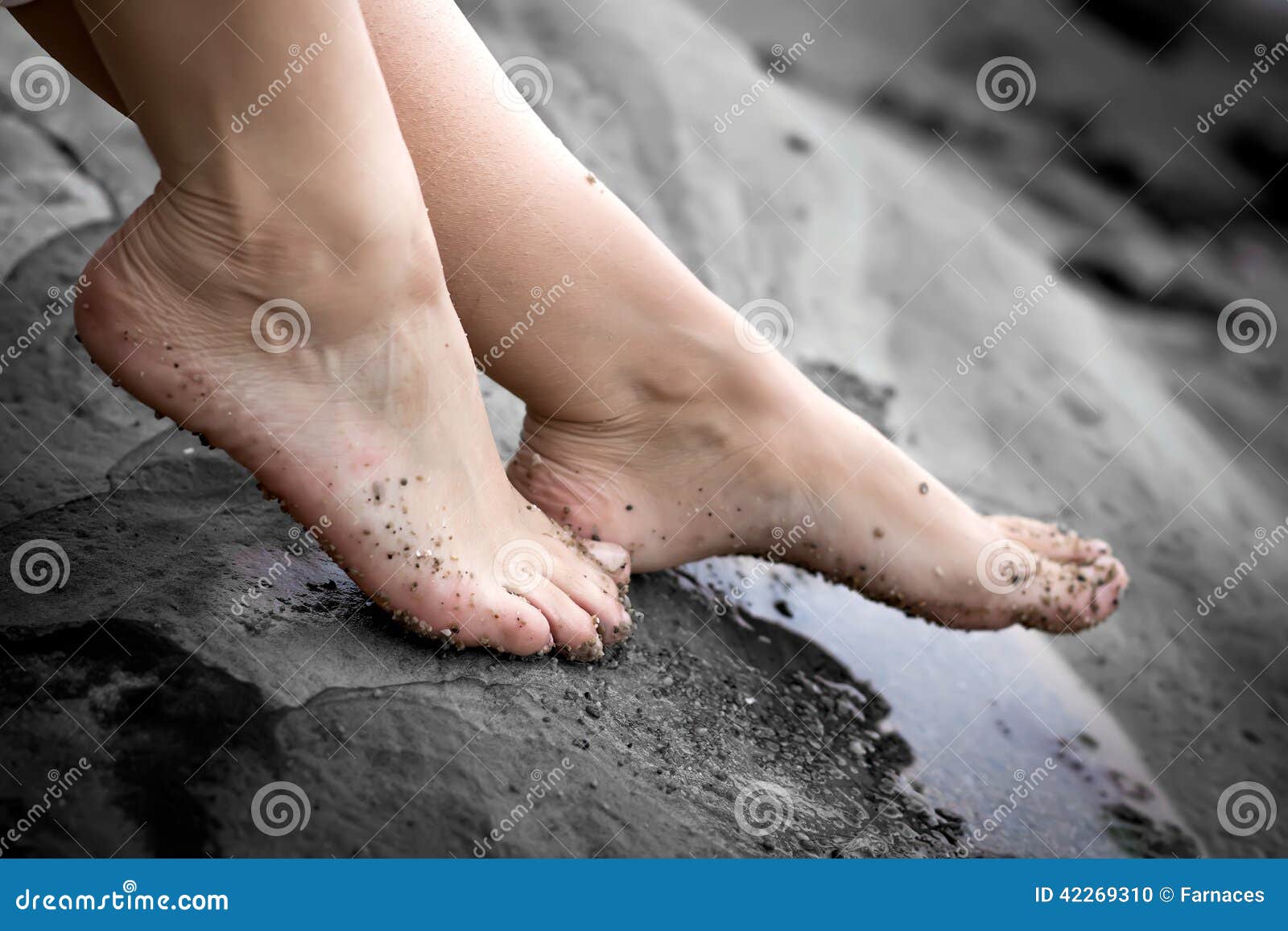 Pies de la mujer foto de archivo. Imagen de playa, vacaciones - 42269310