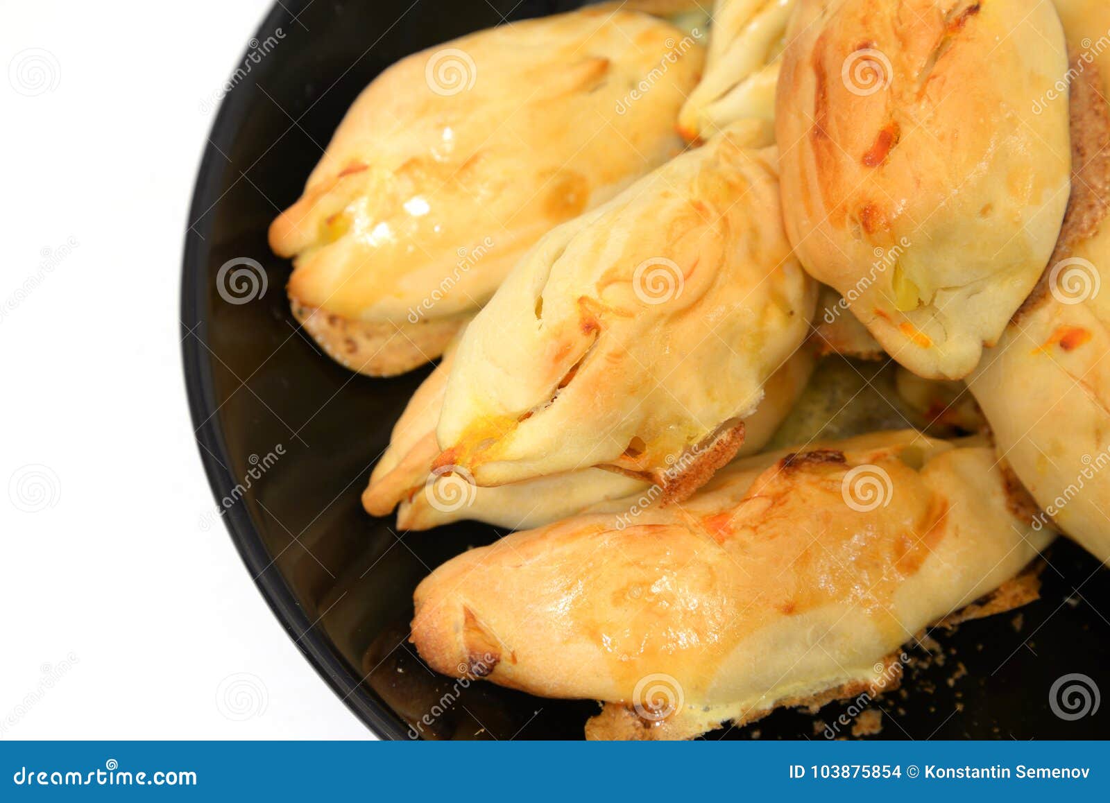 Pies on plate. stock photo. Image of menu, tart, closeup - 103875854