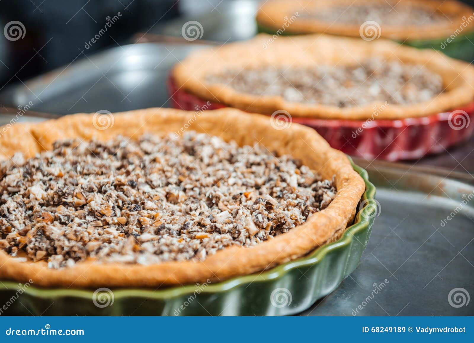 Pies in Process of Cooking on the Kitchen Stock Image - Image of ...