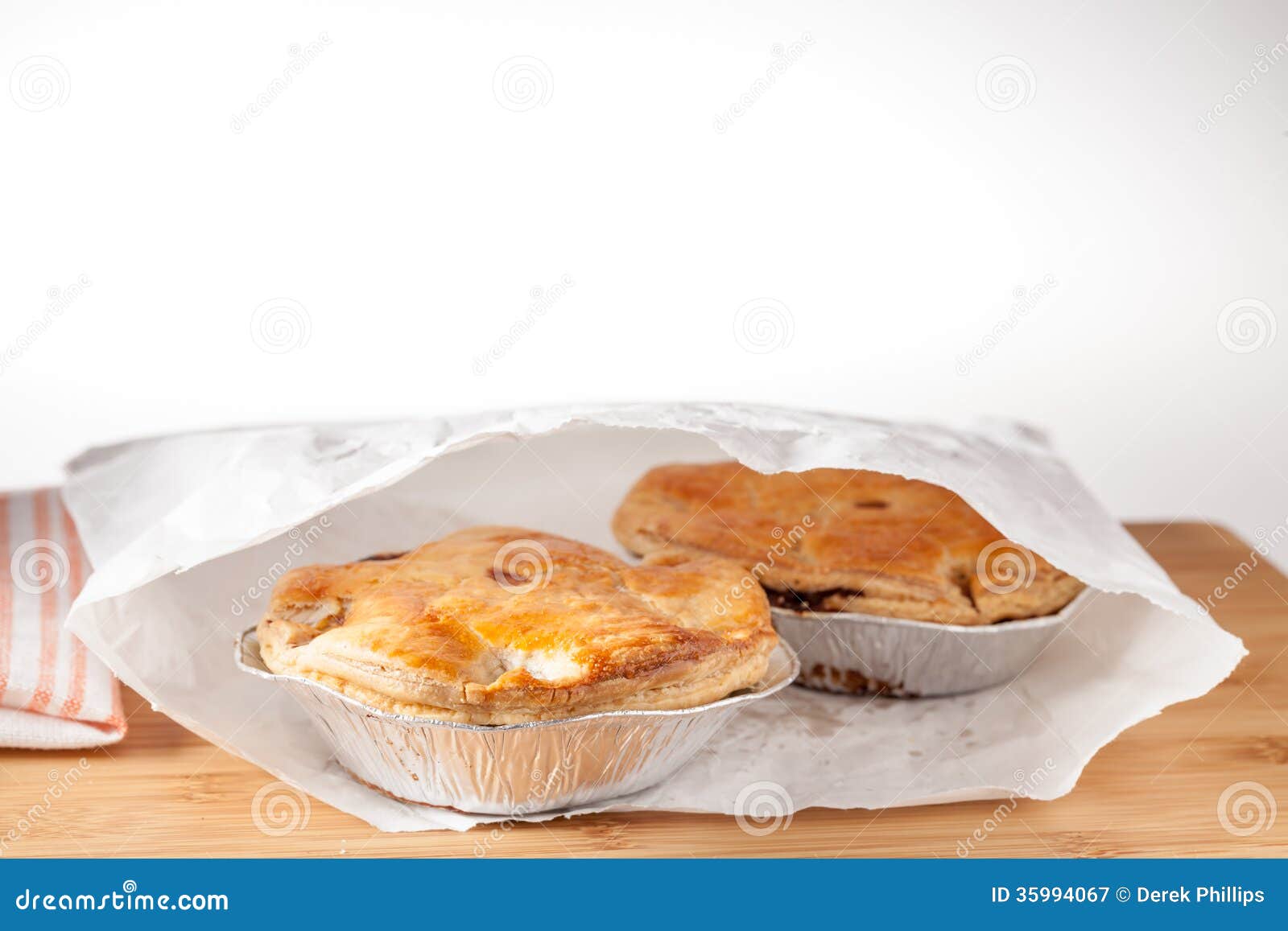 Pies Served in White Paper Bag Stock Image - Image of cook, snack: 35994067