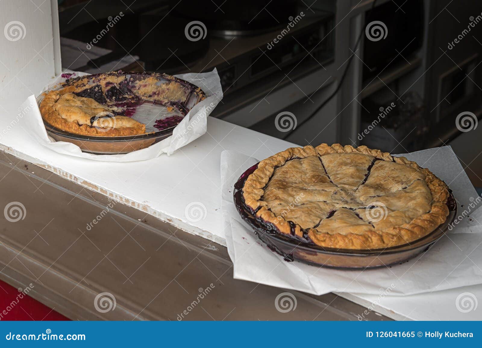 Pies in the Window stock image. Image of pies, ledge - 126041665