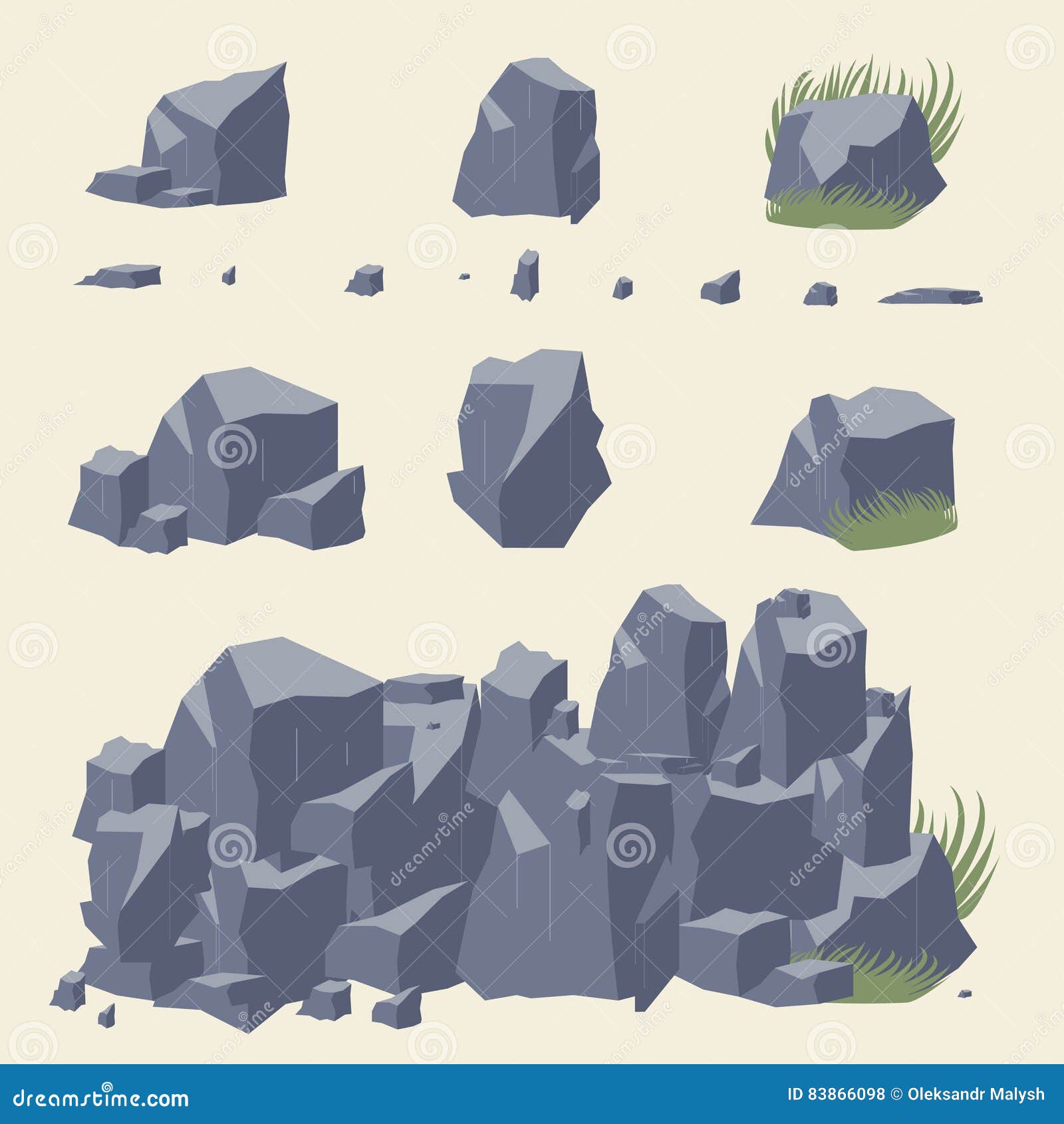 Pietra della roccia illustrazione vettoriale. Illustrazione di mucchio ...