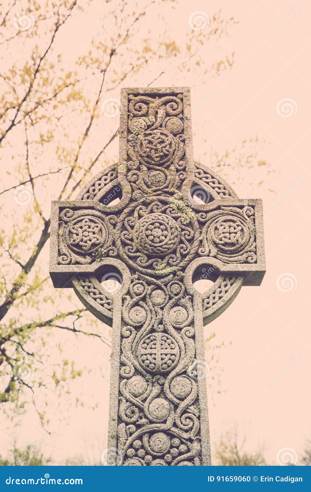 Pietra Tombale Della Croce Celtica Fotografia Stock - Immagine di ...