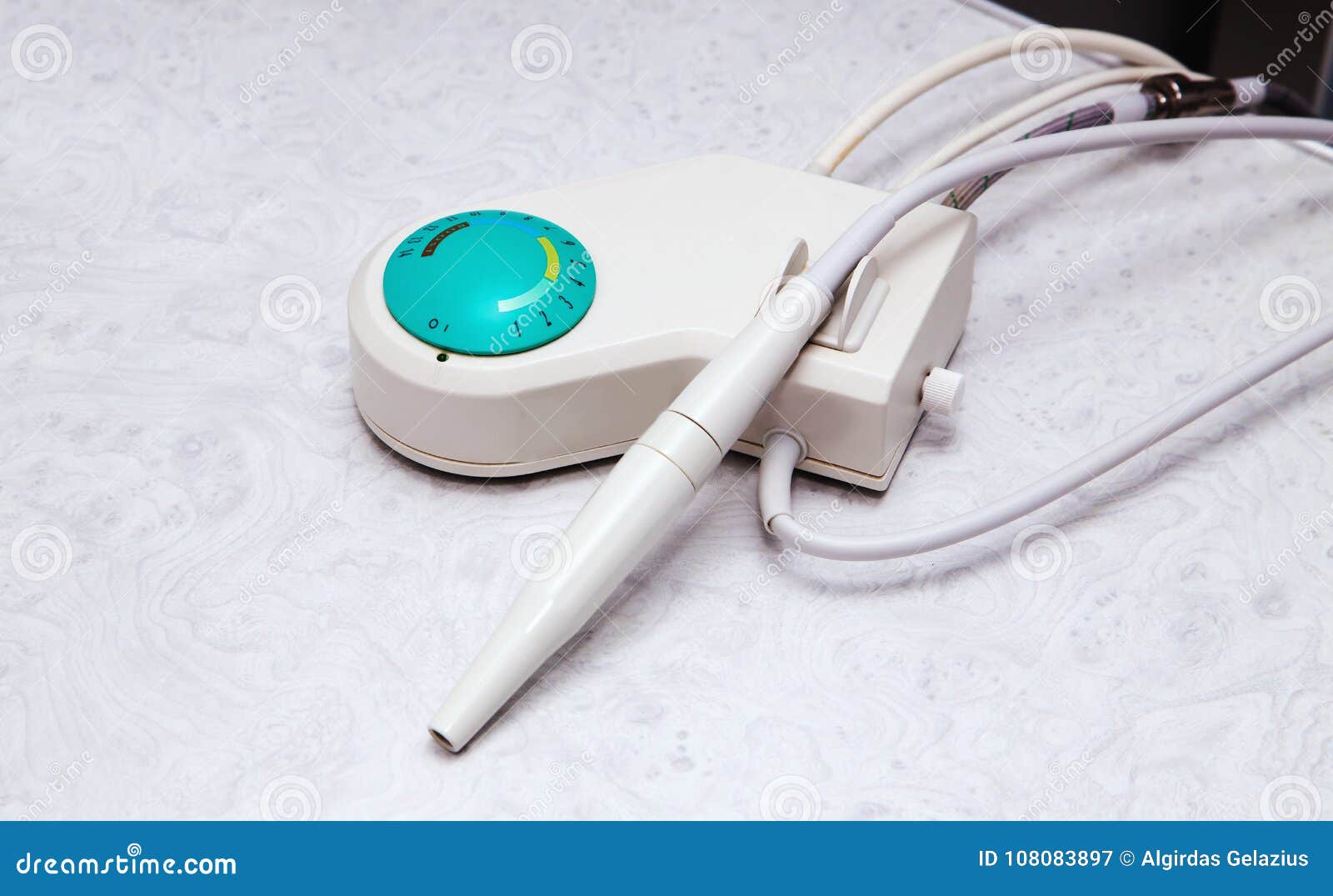 Piezo-ceramic Ultrasonic Scaler on a Table, Table Stock Image - Image ...