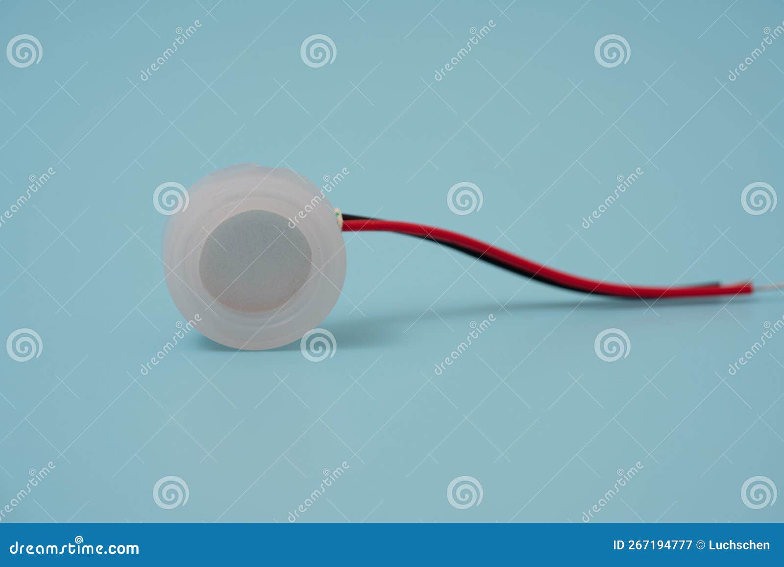 Piezoceramic Ultrasonic Transducer on a Blue Background Stock Image ...