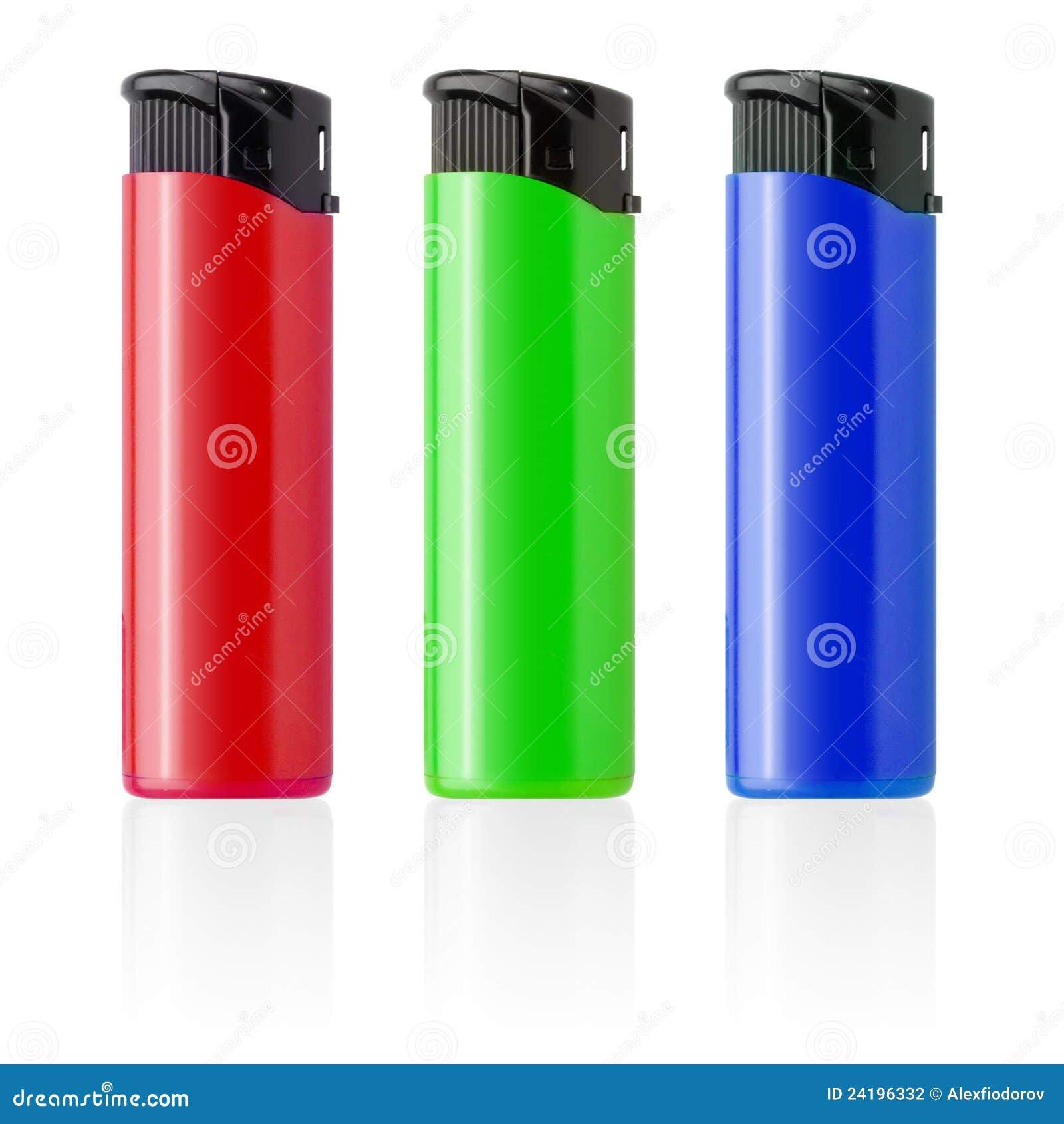Piezoelectric Lighters Set. Stock Photo - Image of blue, macro: 24196332