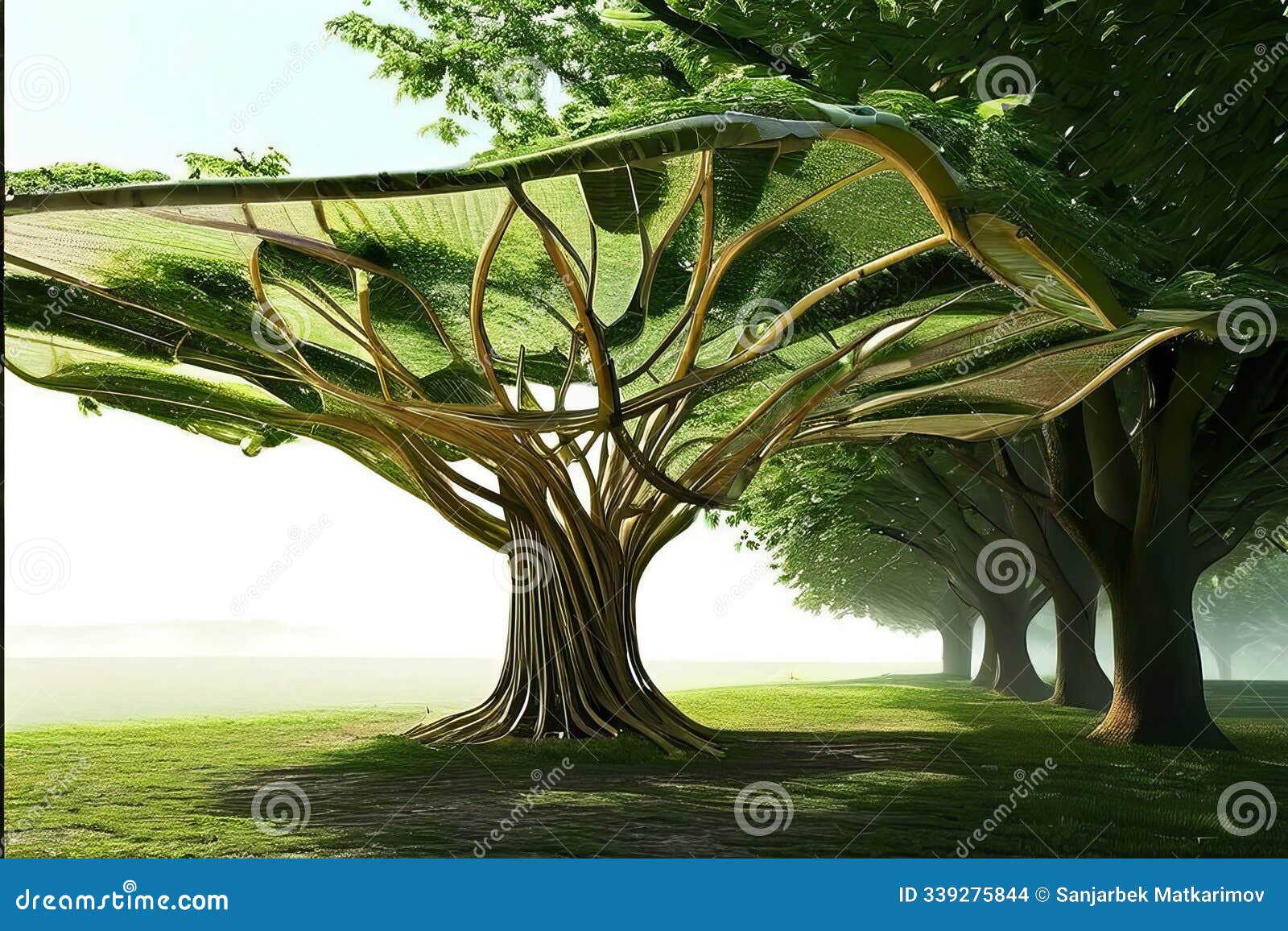 Piezoelectric Tree an Artificial Tree Like Structure with Leaves Stock ...