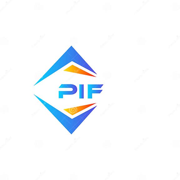 PIF Abstract Technology Logo Design on White Background. PIF Creative ...