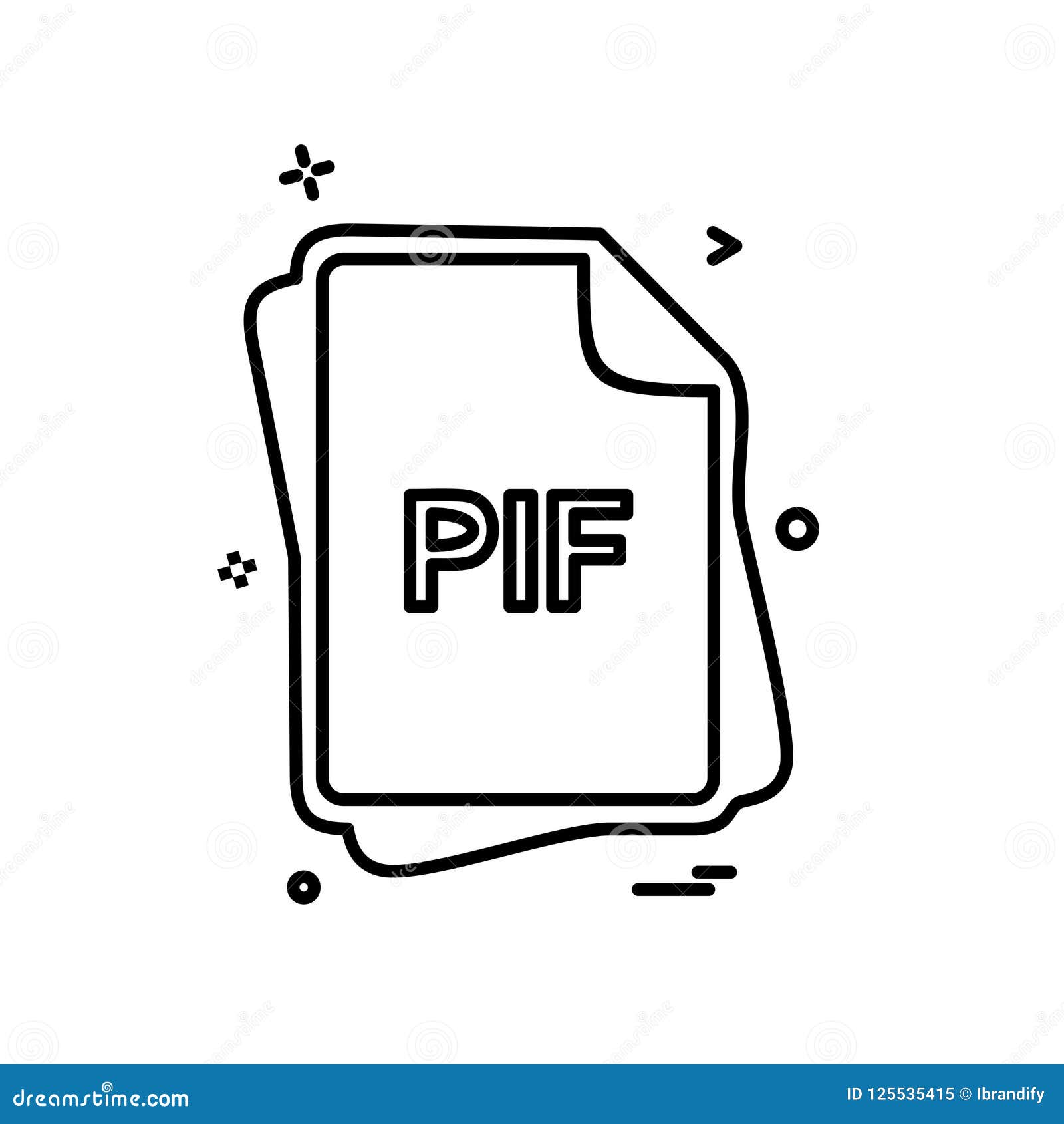 PIF File Type Icon Design Vector Stock Vector - Illustration of ...