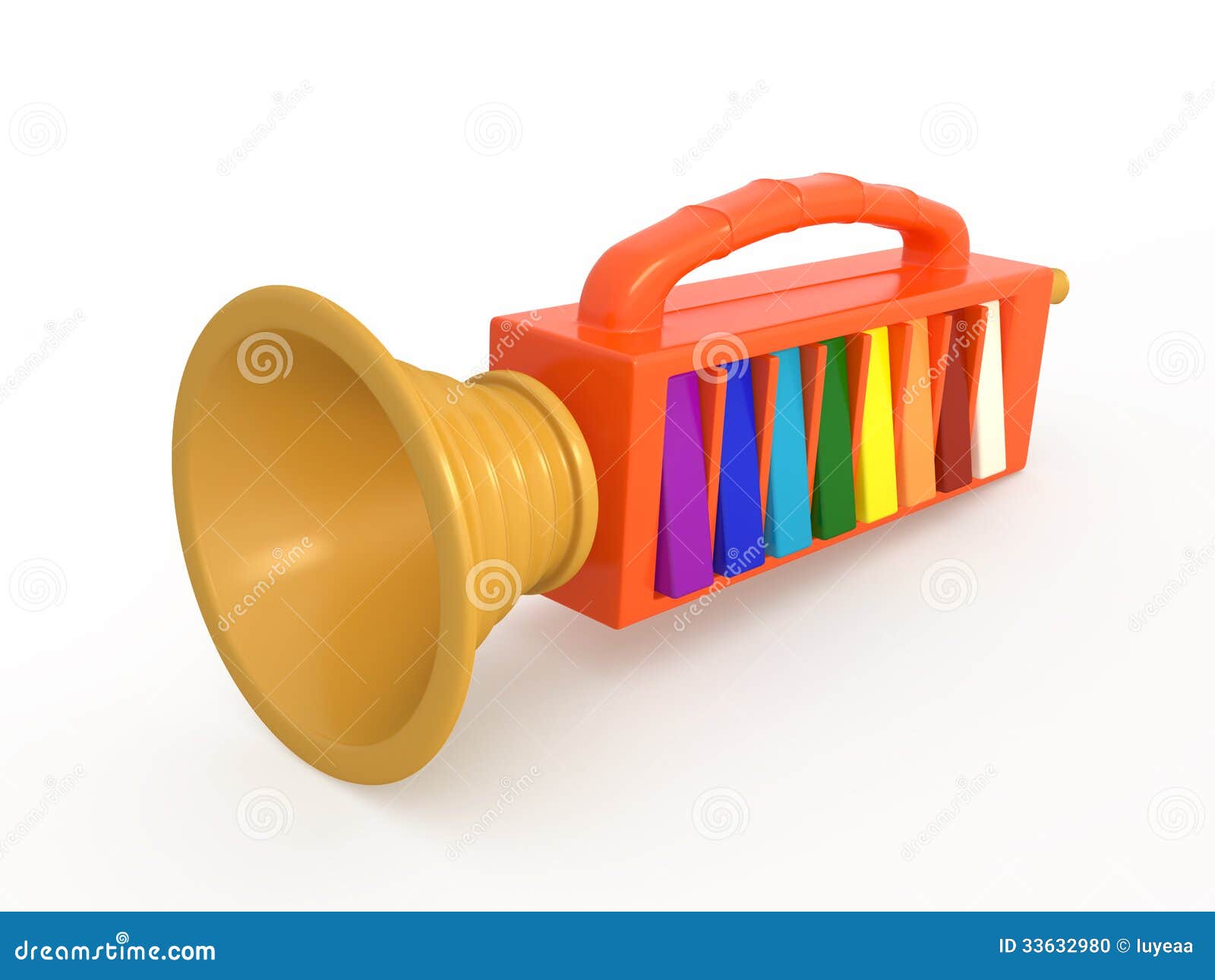 Piffero Isolato Del Giocattolo, 3D Illustrazione di Stock ...