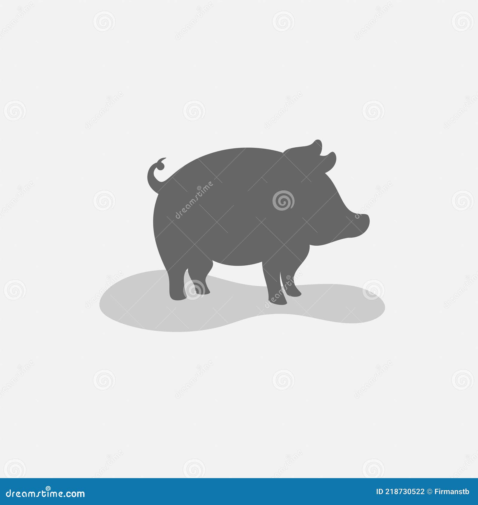 Pig Animal Icon Logo Silhouette Vector Design Template Stock Vector ...