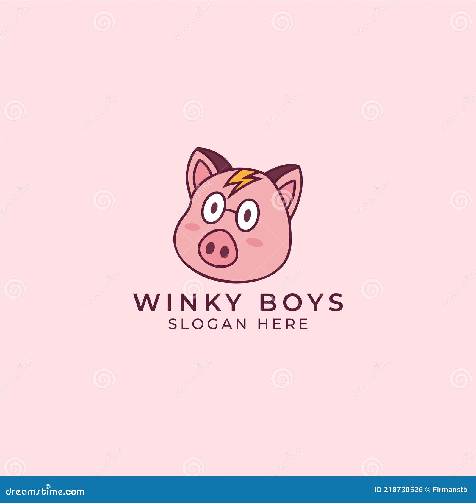 Pig Animal Superhero Icon Logo Vector Design Template Stock Vector ...