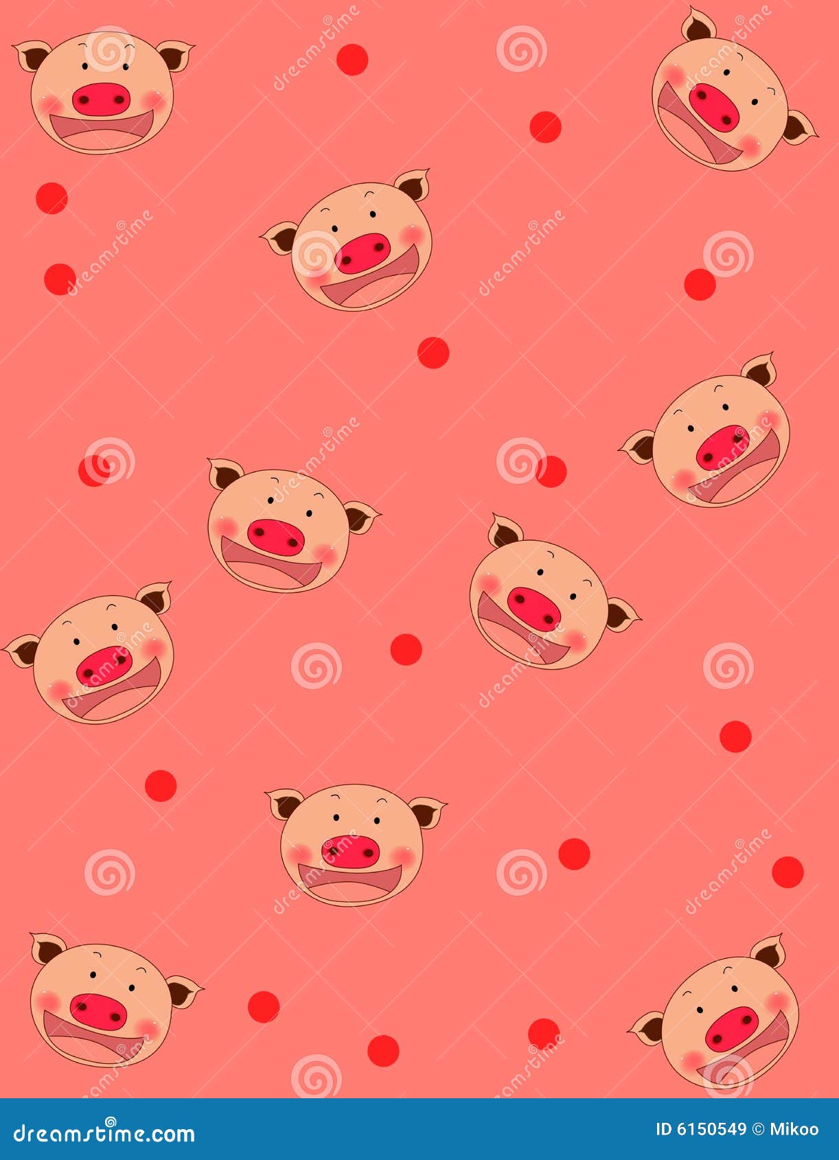 Pig background stock vector. Illustration of background - 6150549