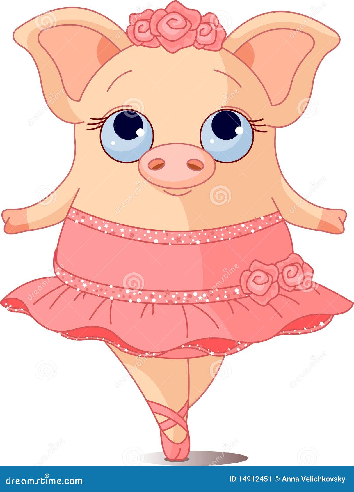 Pig Ballerina stock vector. Illustration of tutu, dancing - 14912451