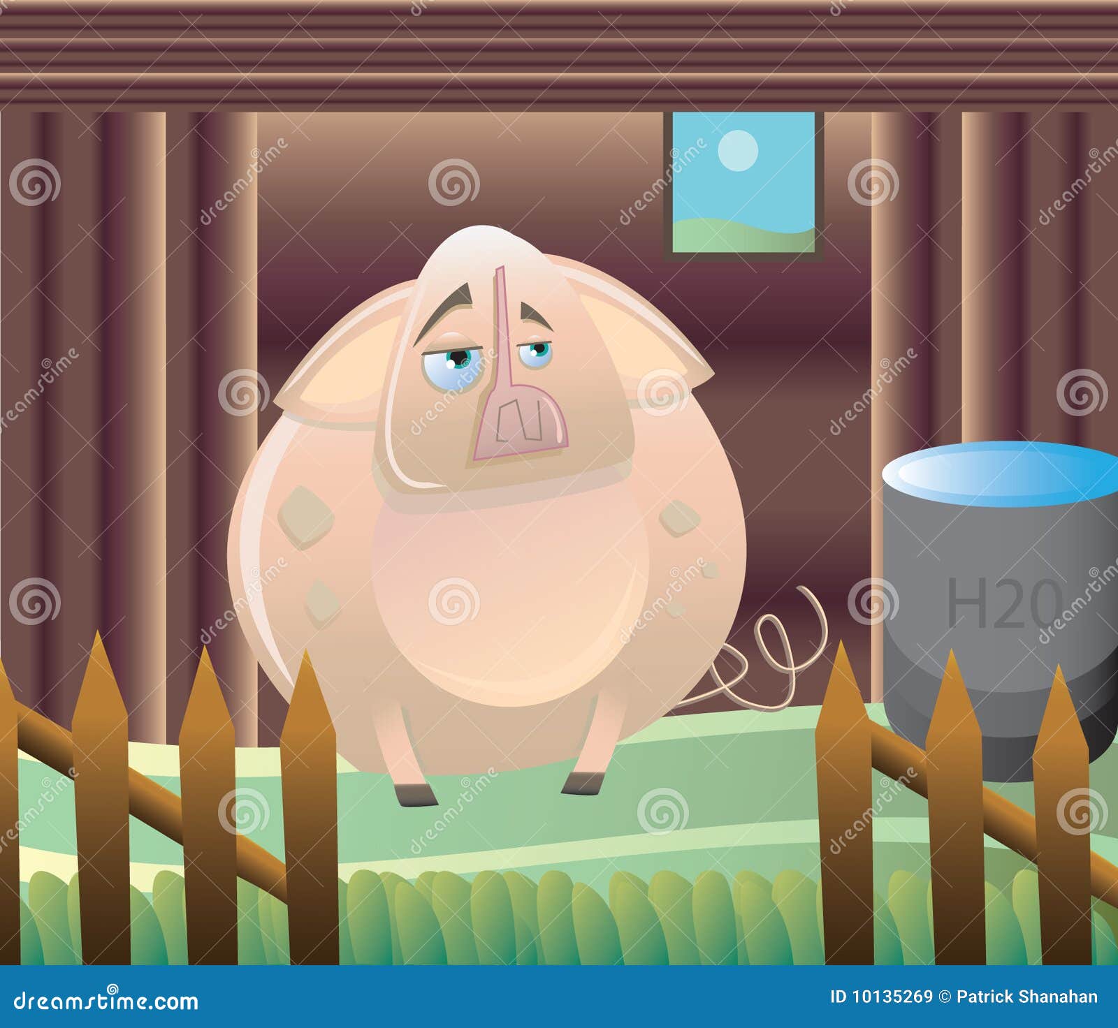 Pig_barn1 stock illustration. Illustration of animal - 10135269