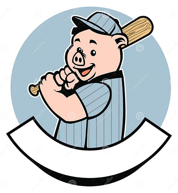 Pig baseball player stock vector. Illustration of pitcher - 35934258