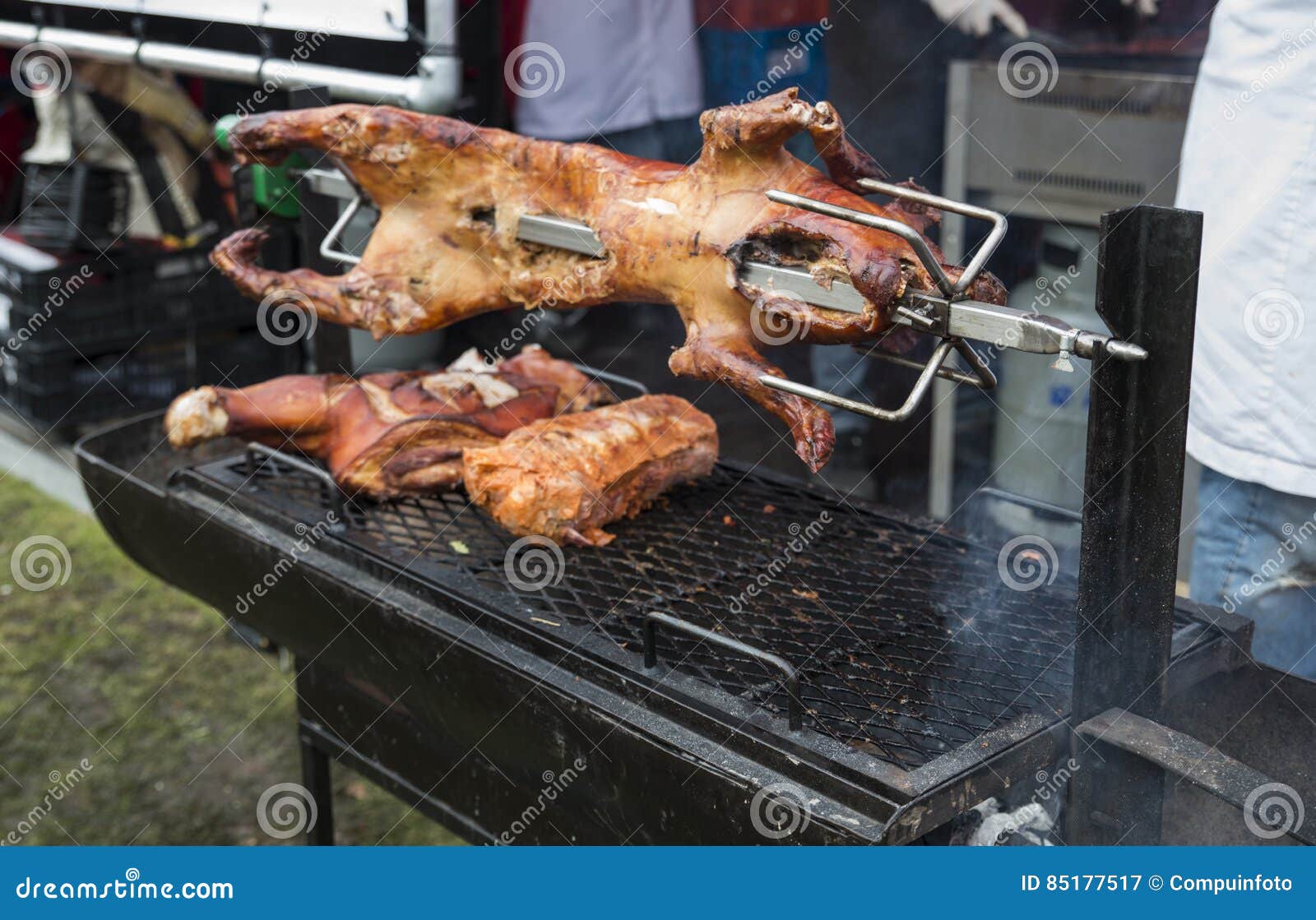 Pig on the Bbq in Rotterdam Stock Image - Image of food, barbecue: 85177517