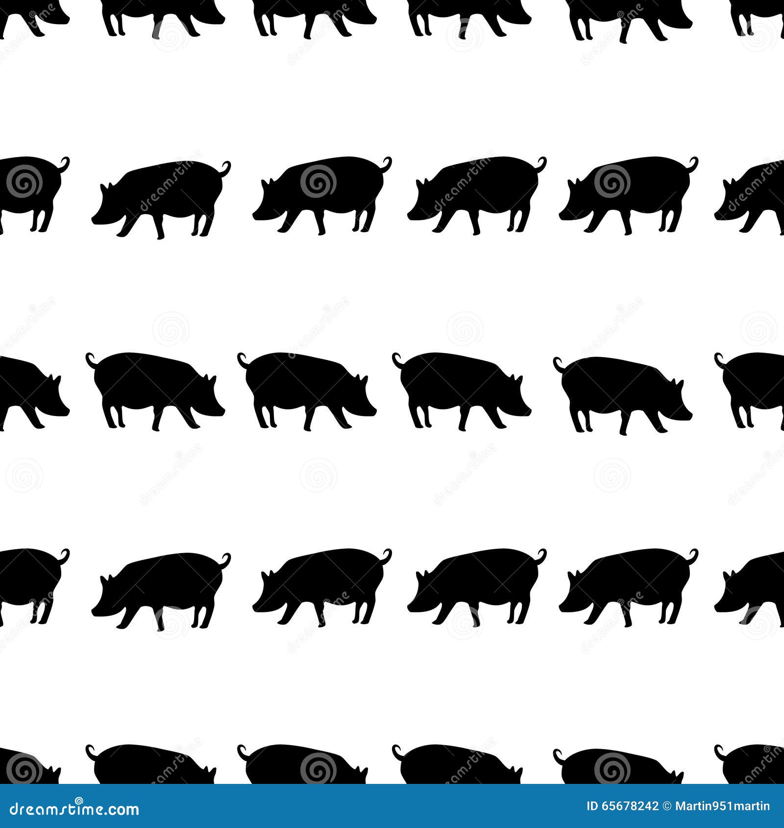 Pig Black Shadows Silhouette in Lines Pattern Eps10 Stock Vector ...