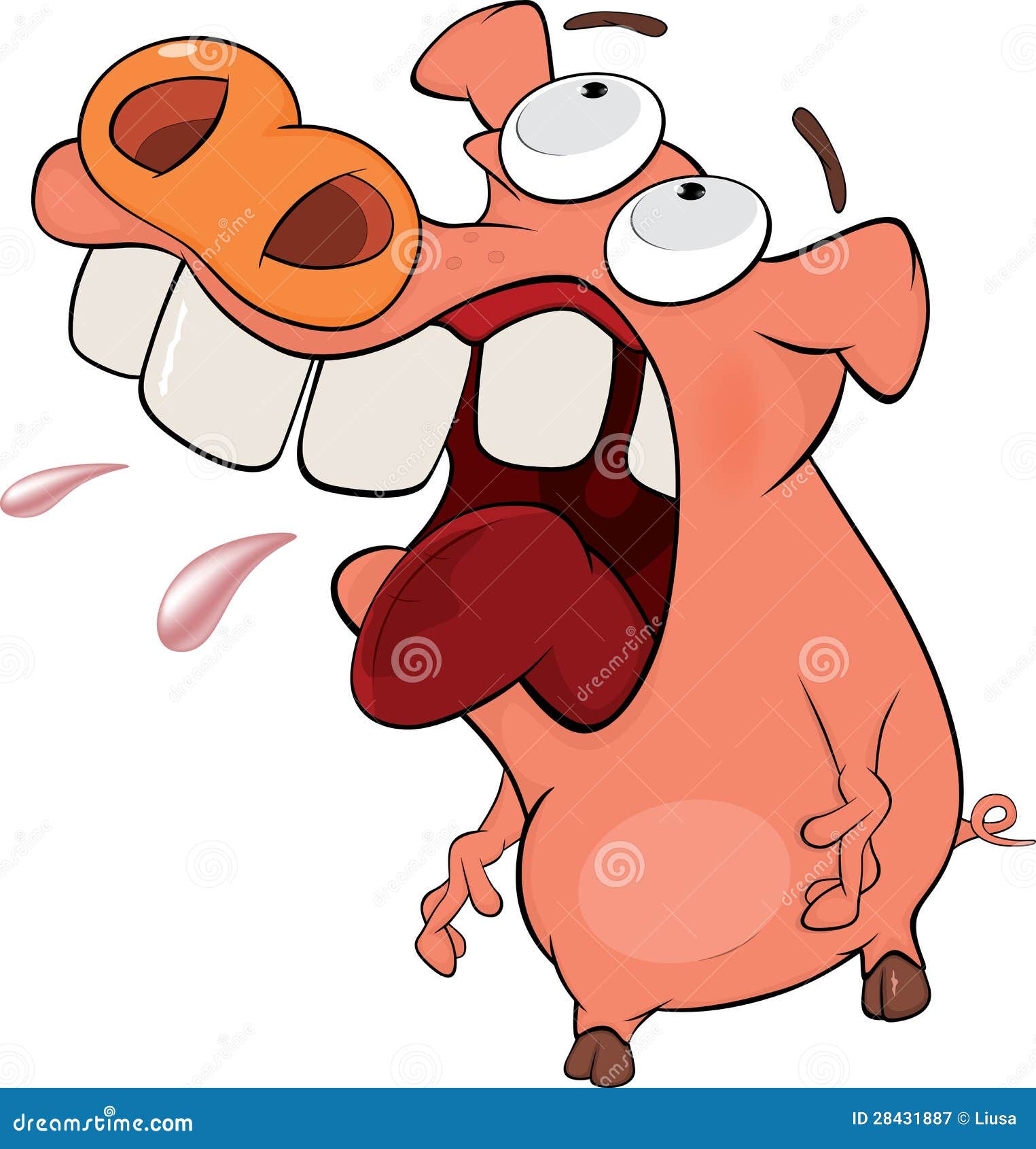 Pig. Cartoon stock vector. Illustration of mammal, wildlife - 28431887
