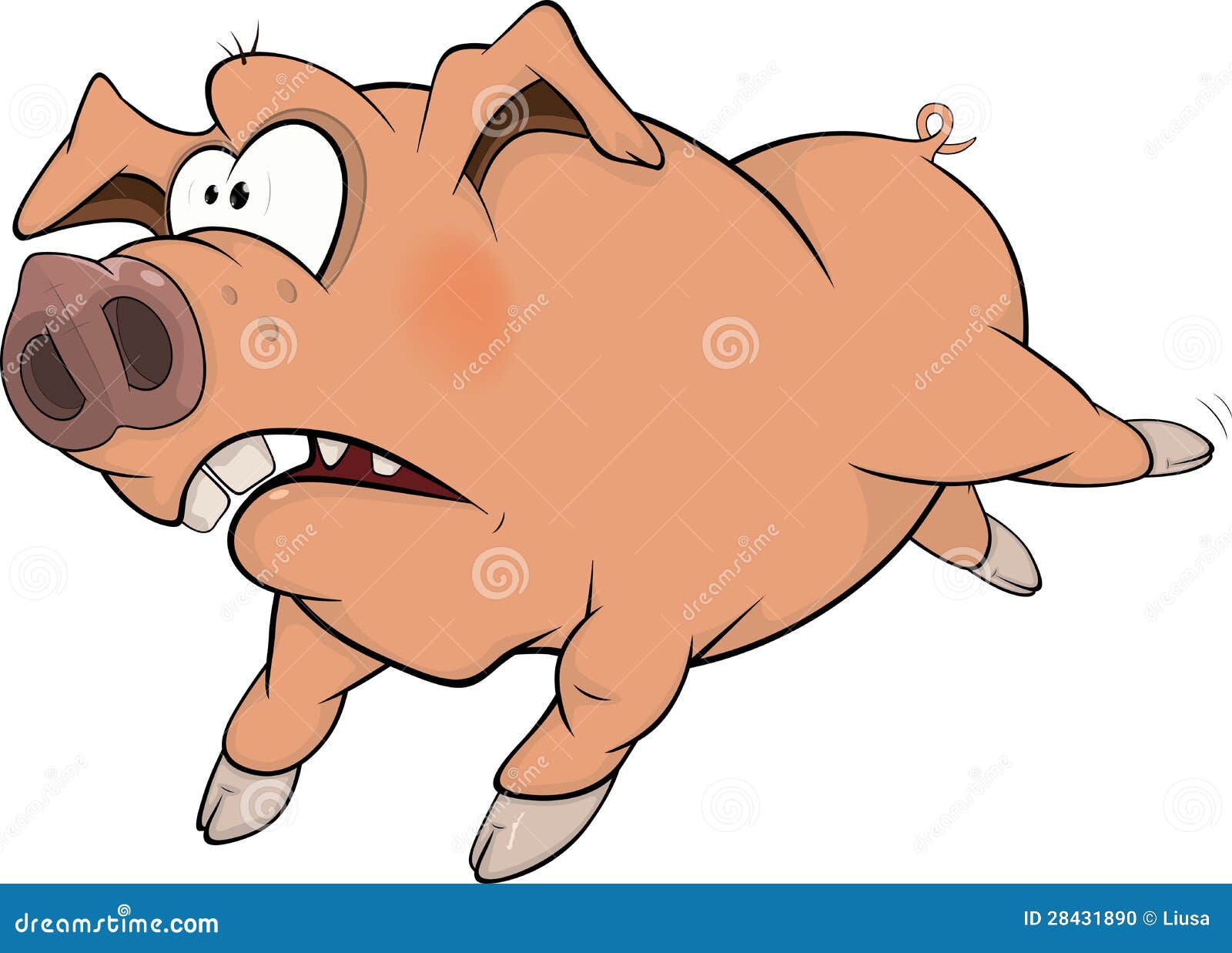 Pig. Cartoon stock vector. Illustration of malicious - 28431890