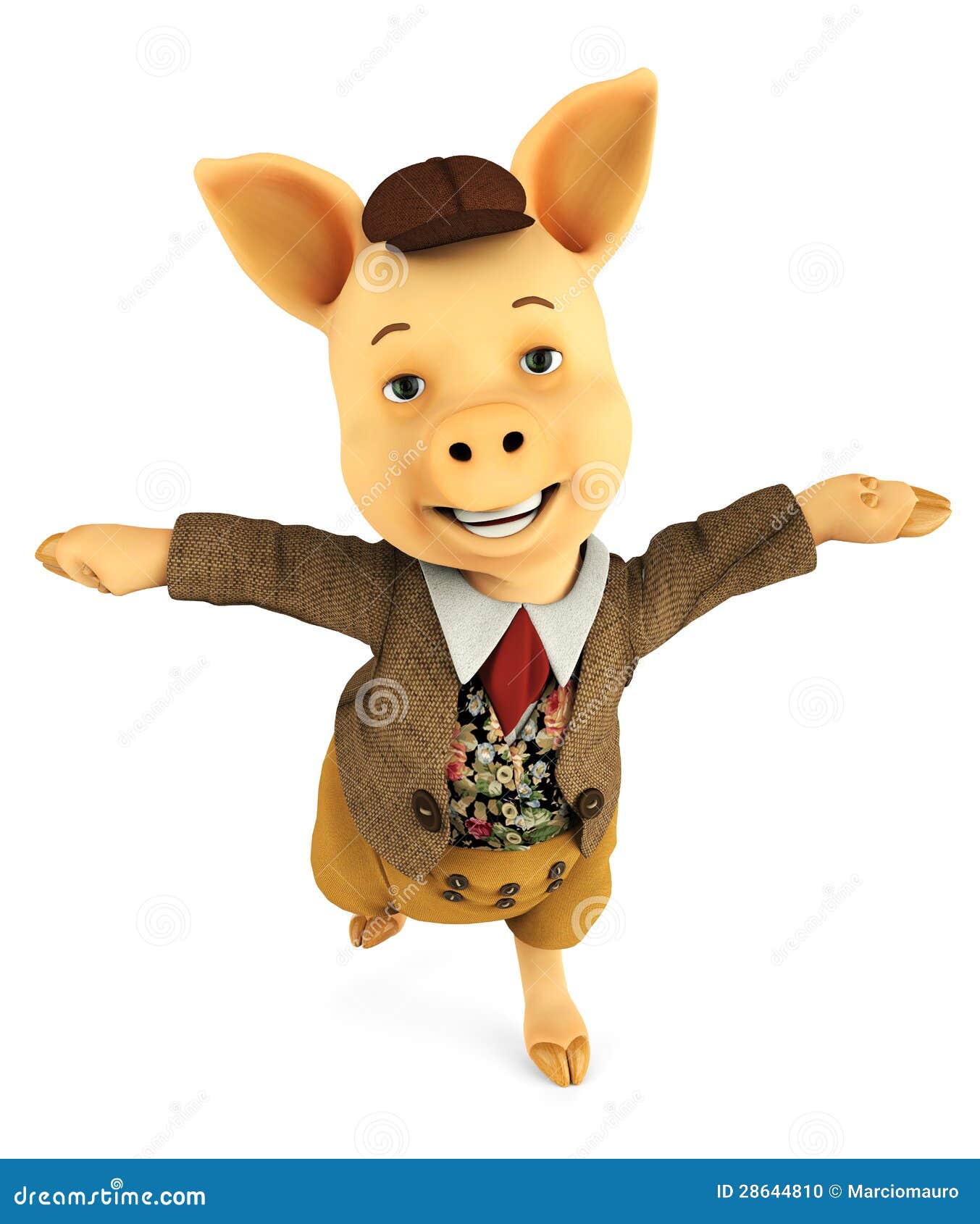 Pig Cartoon Dancing Stock Photo - Image: 28644810